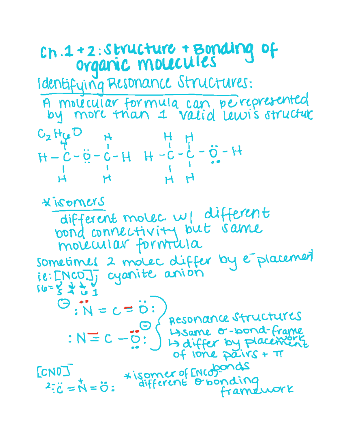 Structure and Bonding of Organic Molecules - Problem Set – February 18 ...