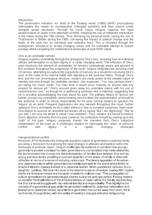 Mod A - Dalloway/Hours - A comparative study of two contextually ...