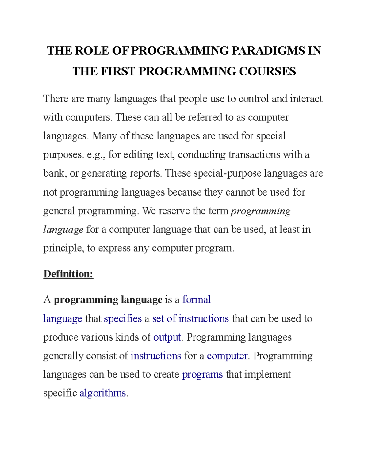 1.History and Motivation and Importance of study - THE ROLE OF ...