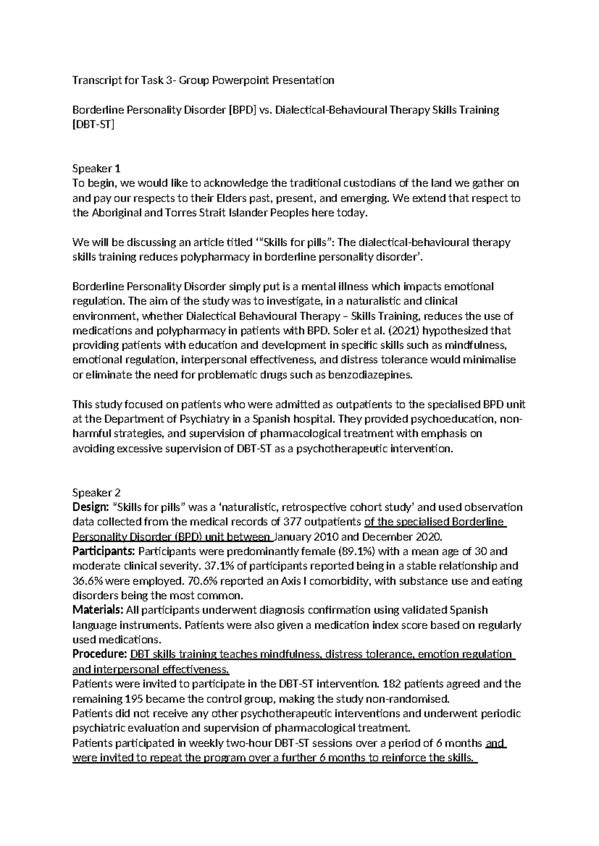 Task 3 - Group Presentation - Transcript for Task 3- Group Powerpoint ...