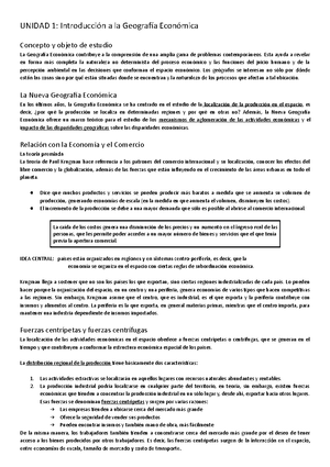 Geografia Economica - RESUMEN DEL PRIMER MODULO - GEOGRAFIA ECONOMICA ...