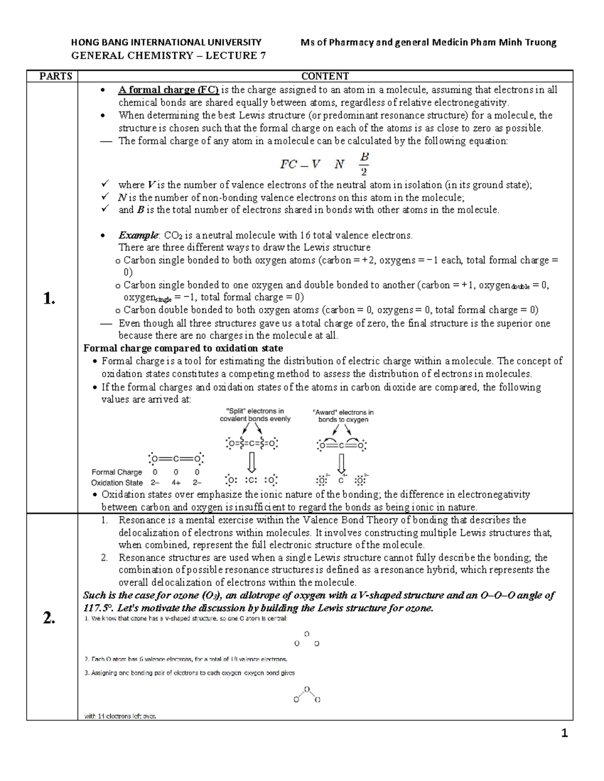 CHEM-7-STU - CHEM-7-STU - GENERAL CHEMISTRY – LECTURE 7 PARTS CONTENT 1 ...