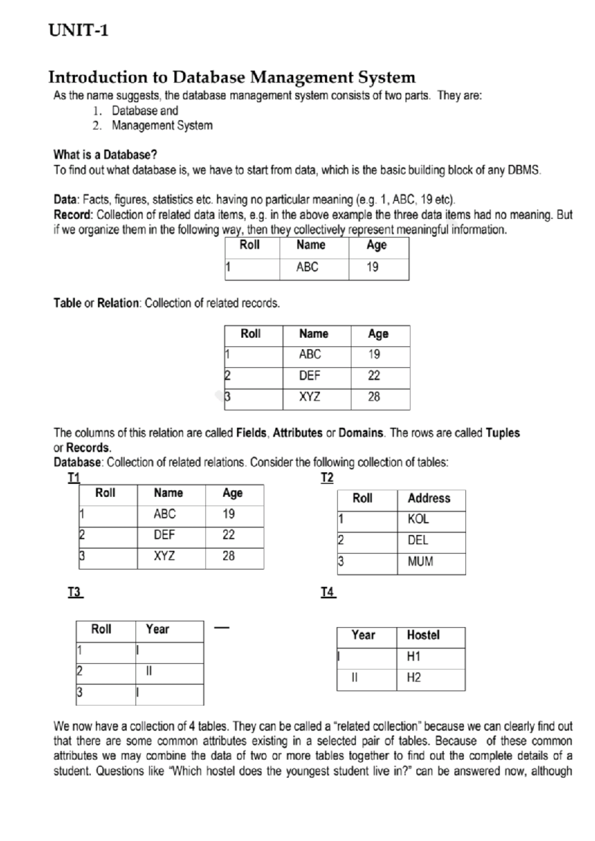 Introduction To Data Management System Database Management System Concepts And Advancements