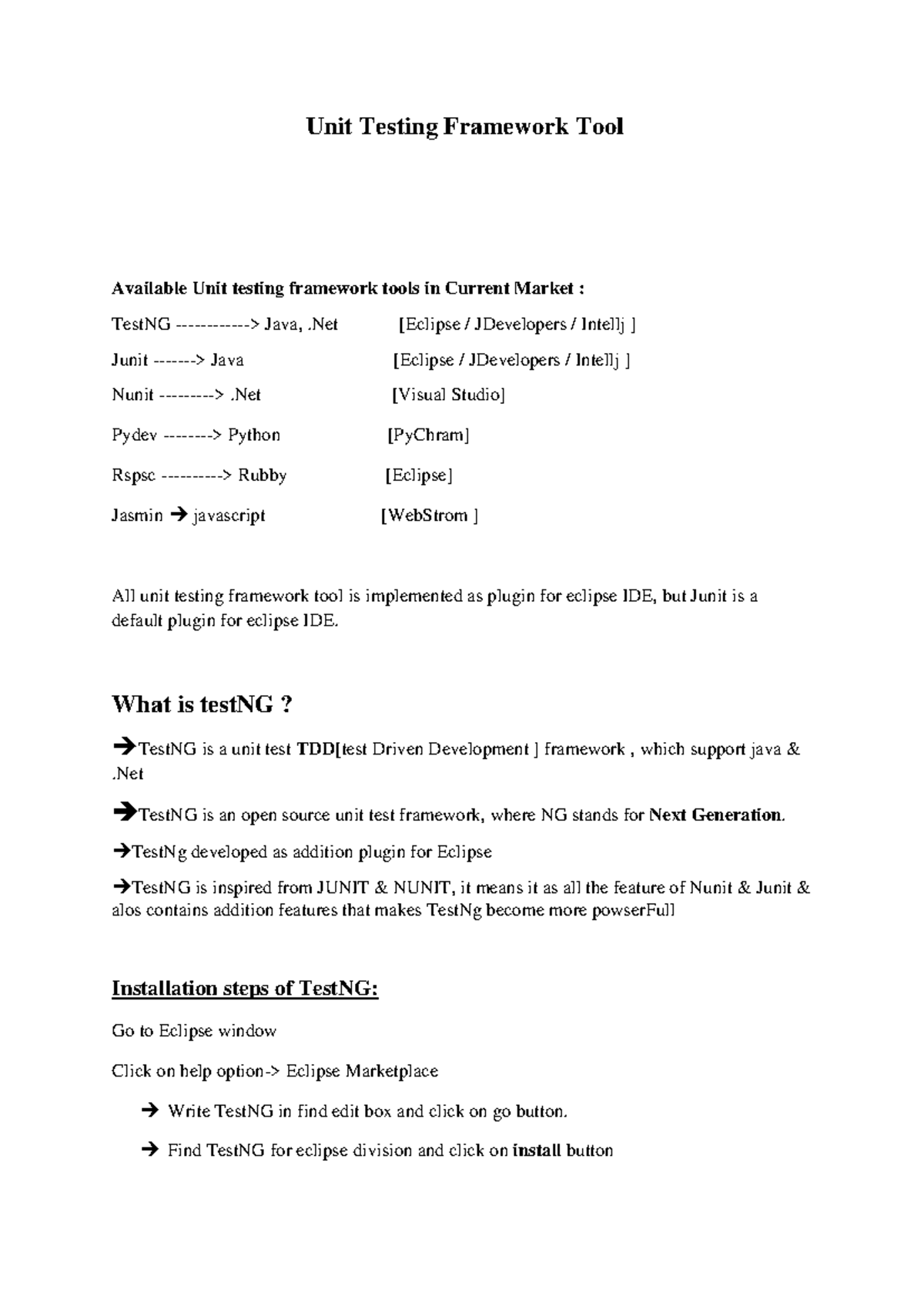 Test NG Explained - testNG - Unit Testing Framework Tool Available Unit ...