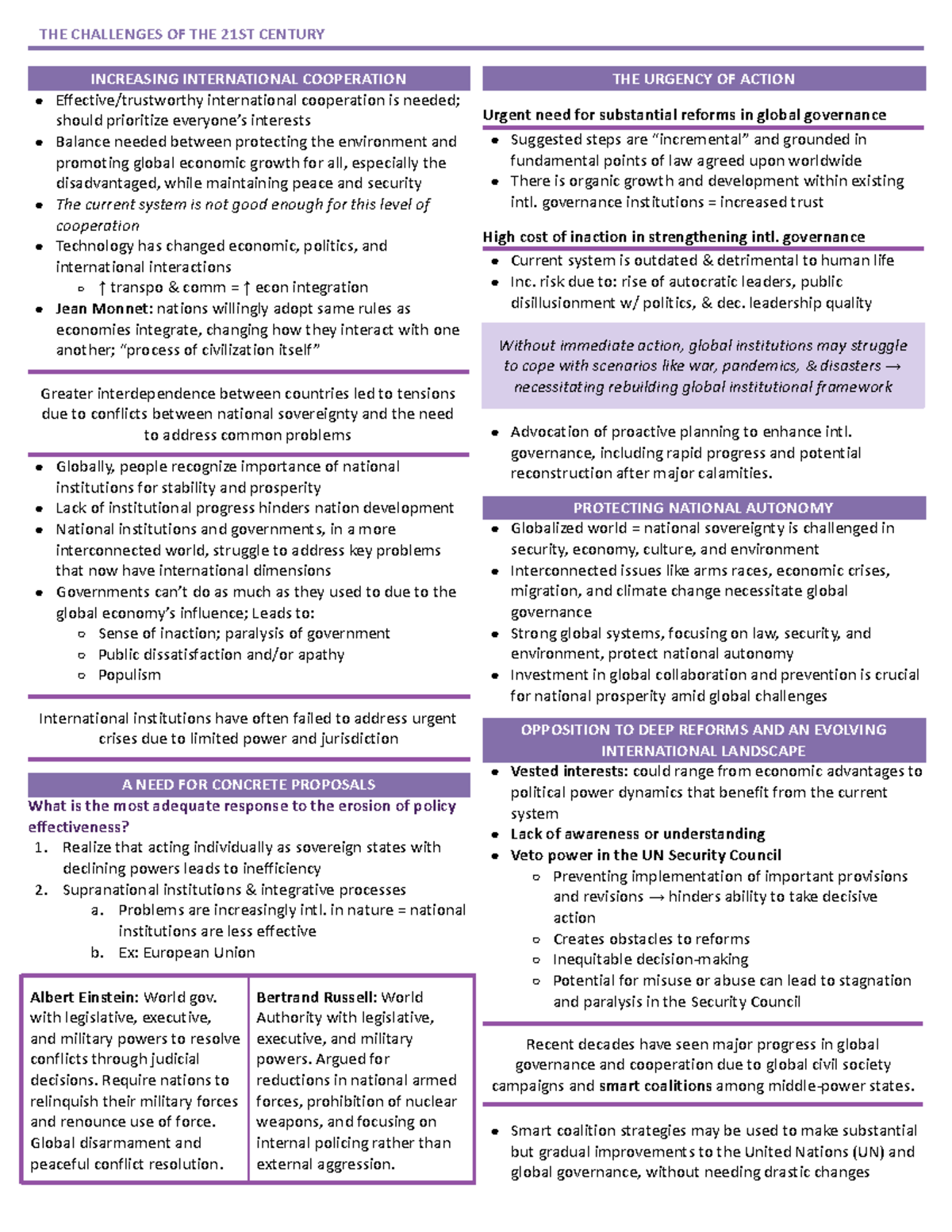 THE CHALLENGES OF THE 21ST CENTURY - THE CHALLENGES OF THE 21ST CENTURY ...