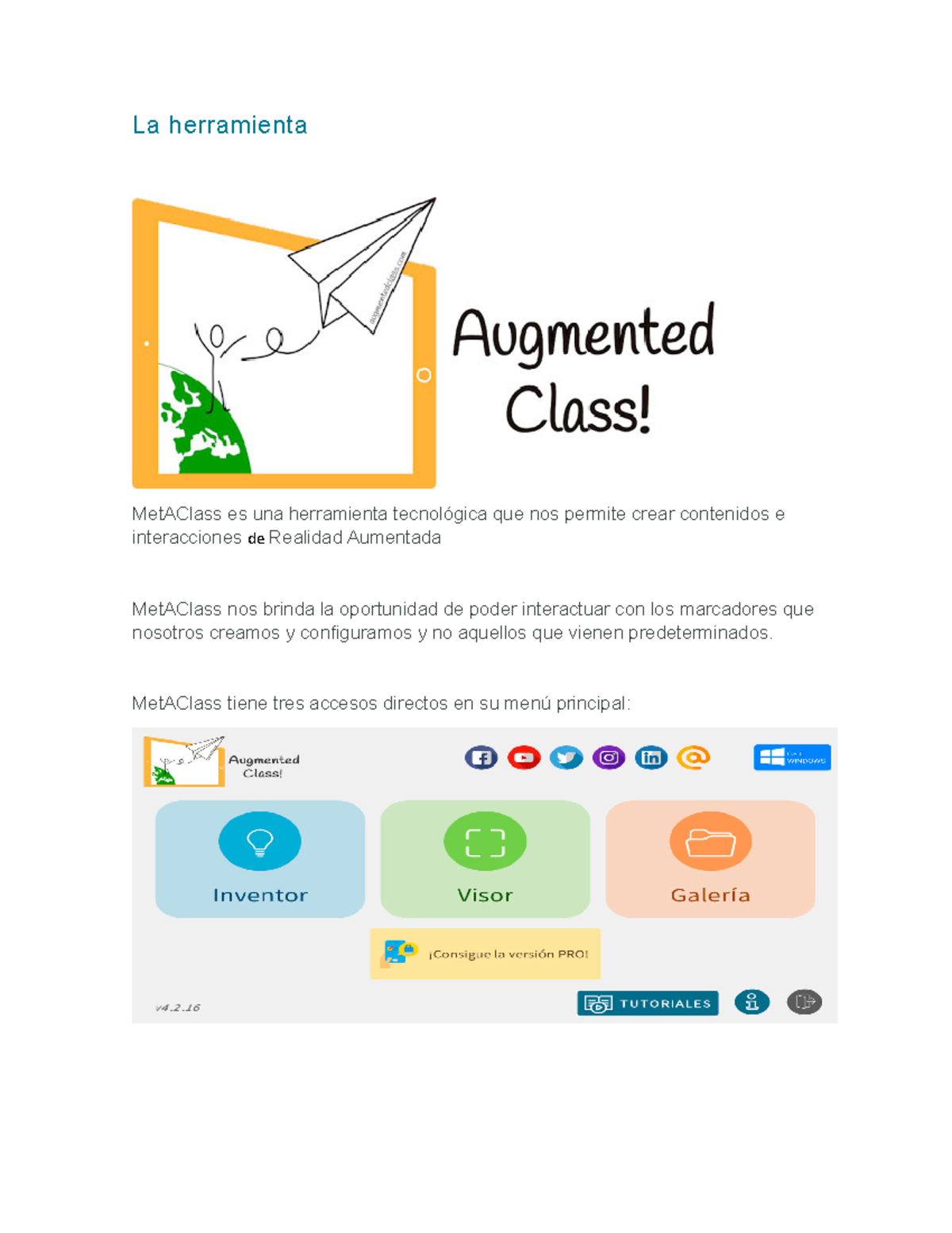 Proceso QR para aplicacion RA - La herramienta MetAClass es una ...