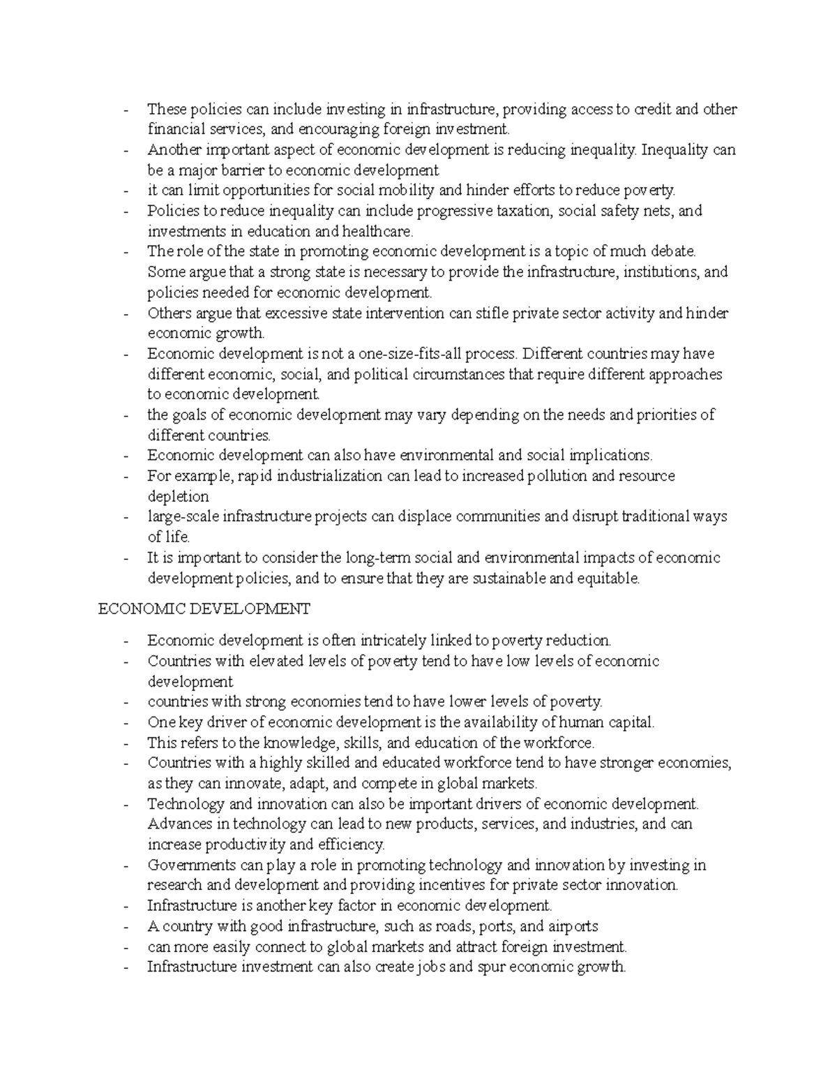 Economics Notes 17 ECC - Awareness and understanding of the economic ...