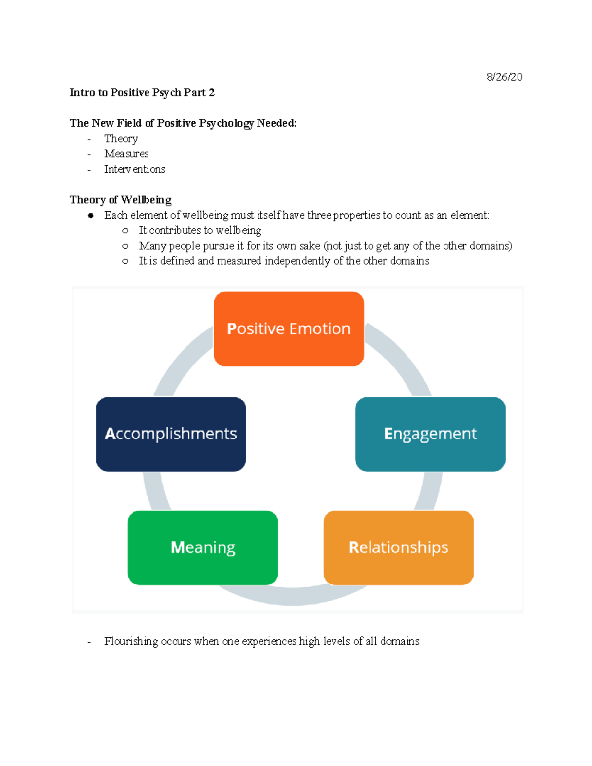 Intro to positive psych part 2 notes - 8/26/ Intro to Positive Psych ...