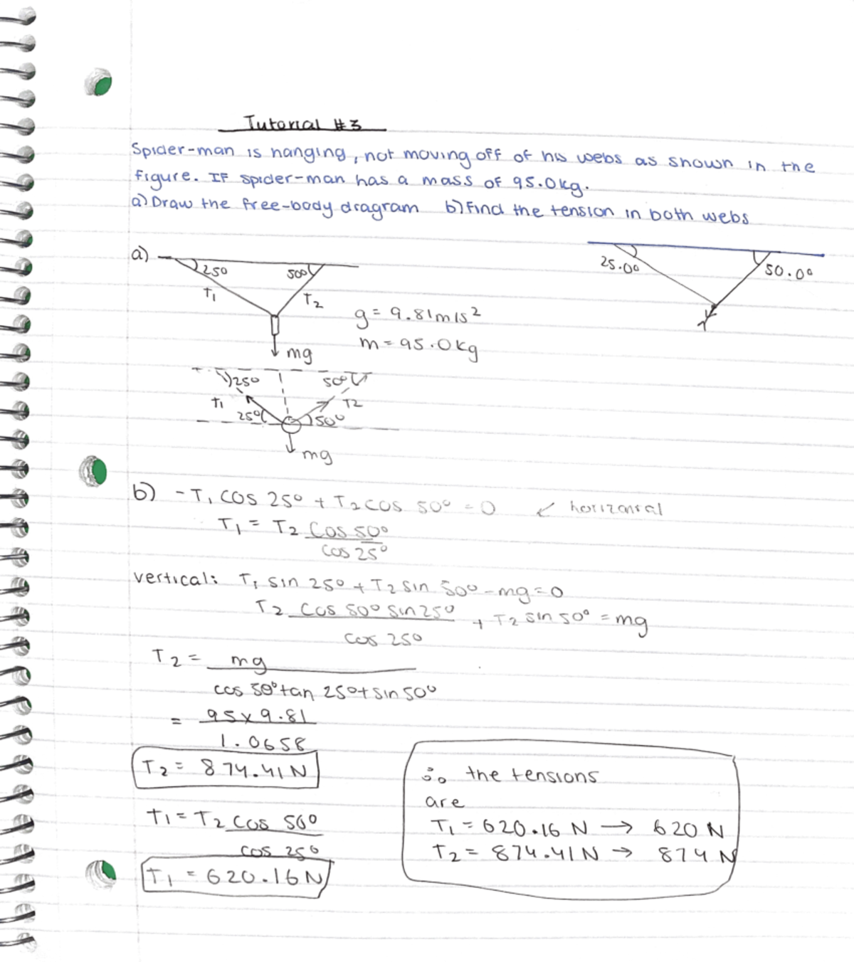 Physicstut 3 - Phys 111 - Studocu