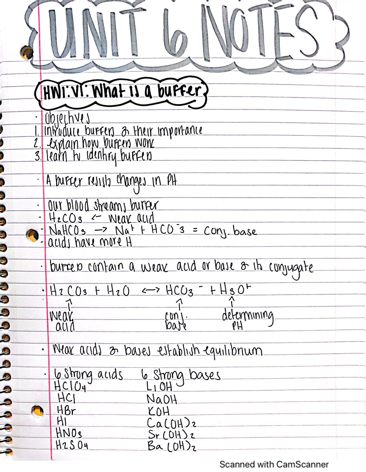 CHEM II UNIT 6 Notes - CHEM 1110 - Studocu