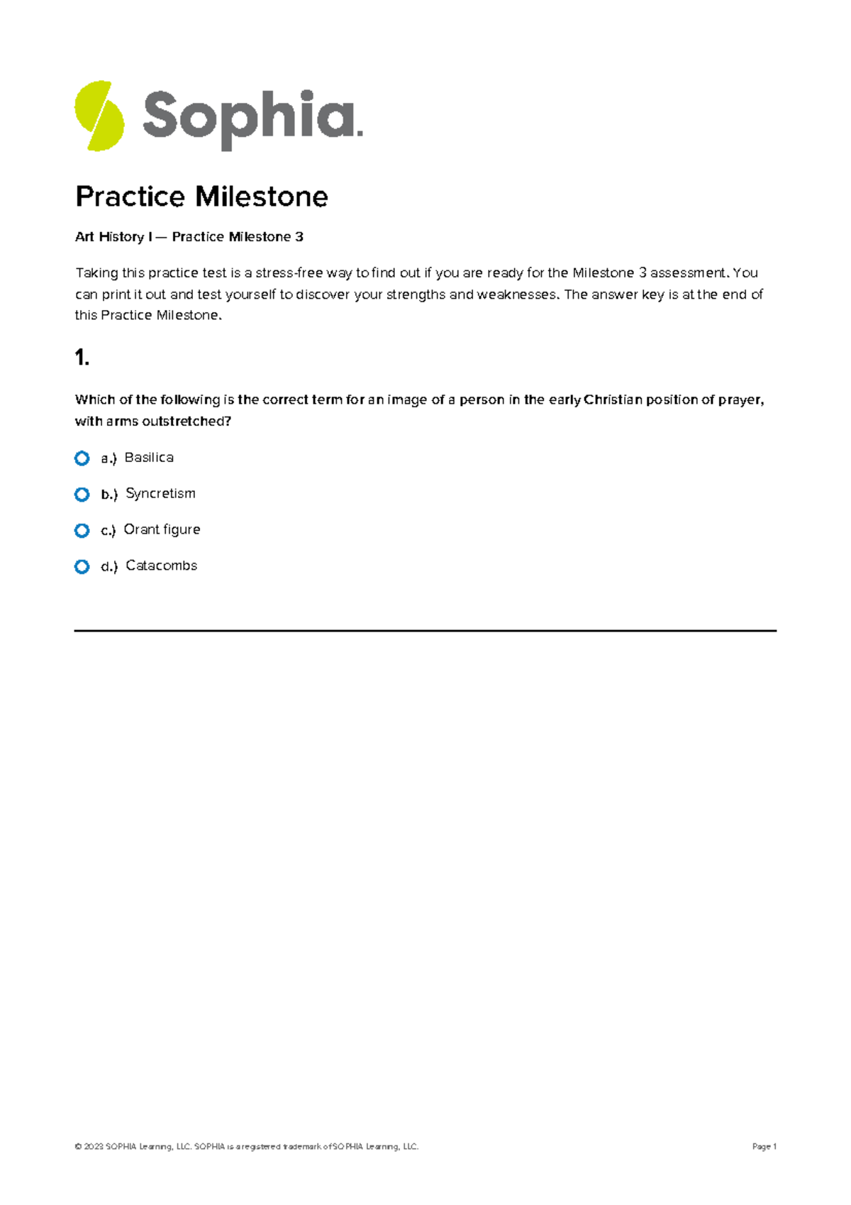 Arthist 1001 unit 3 practice milestone - a.) Basilica b.) Syncretism c ...