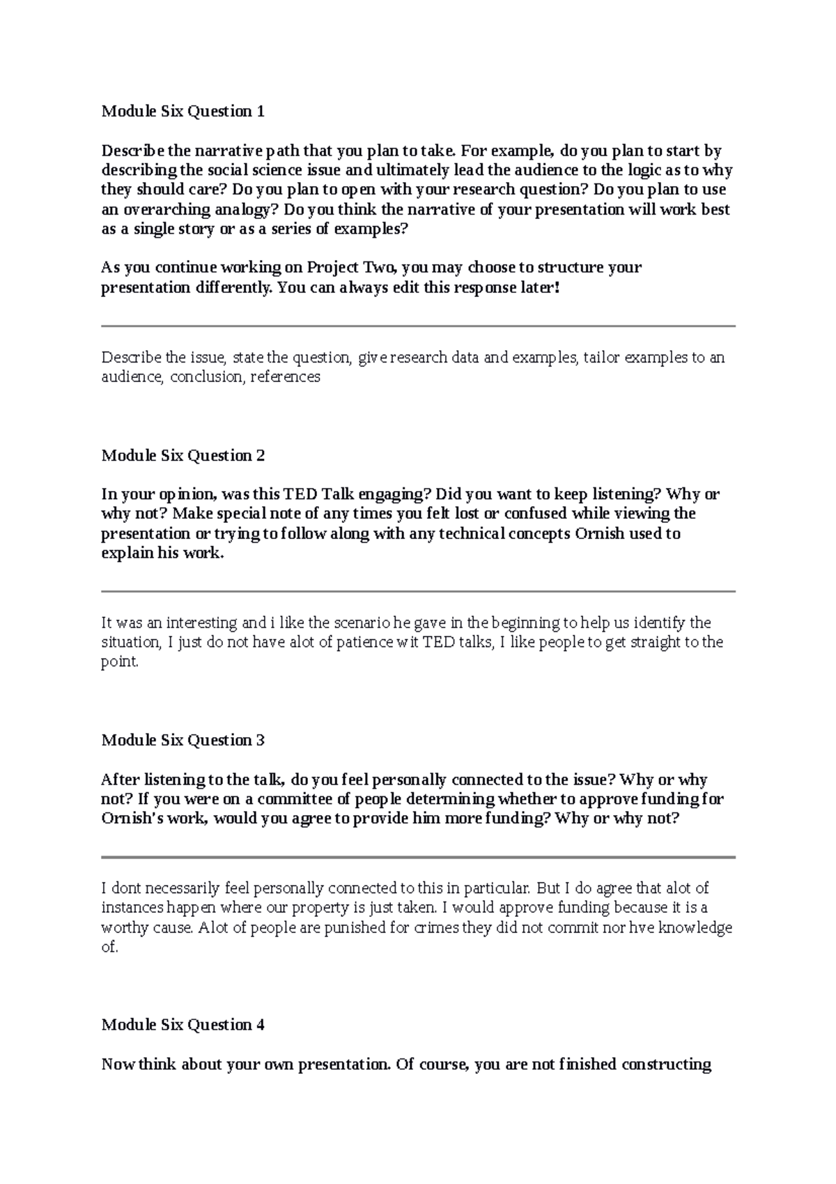 Autumn Buggs SCS 200 Applied Social Sciences - Module Six Question 1 ...