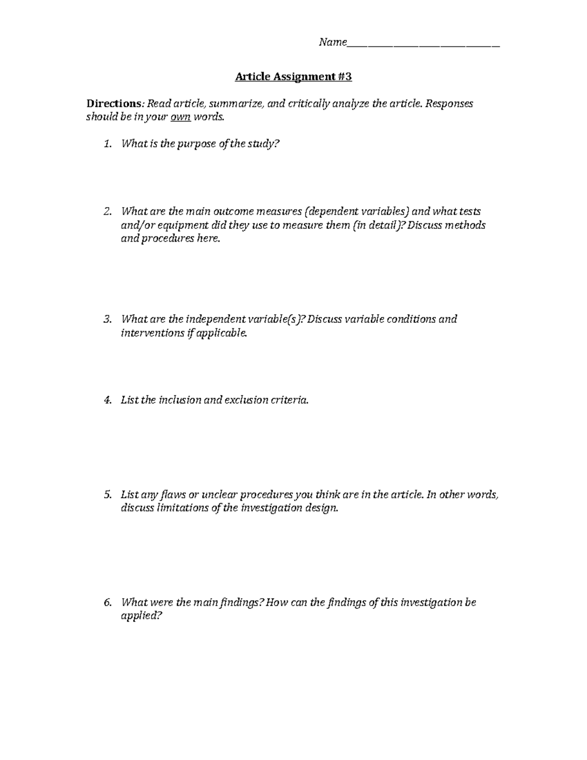 KINE 480 Article Assignment 3 - Name ...