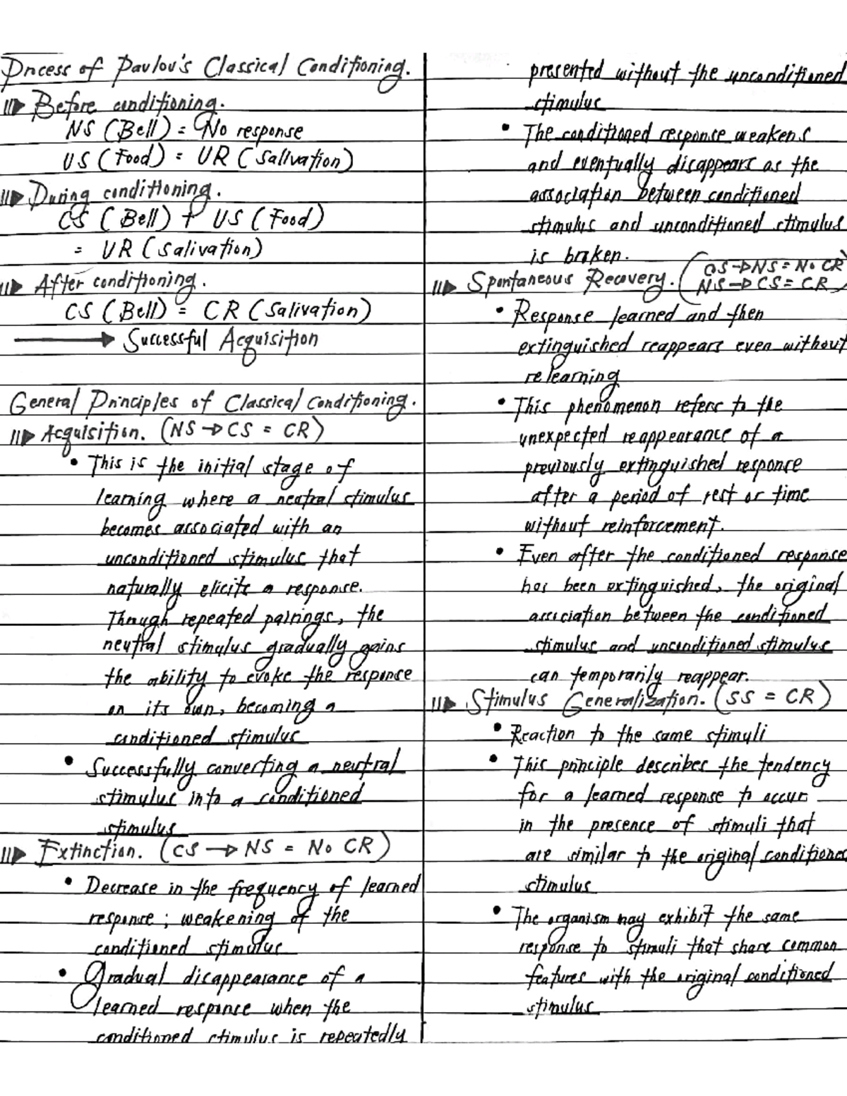 Strat - Operant Conditioning lecture notes - Process of Classical ...