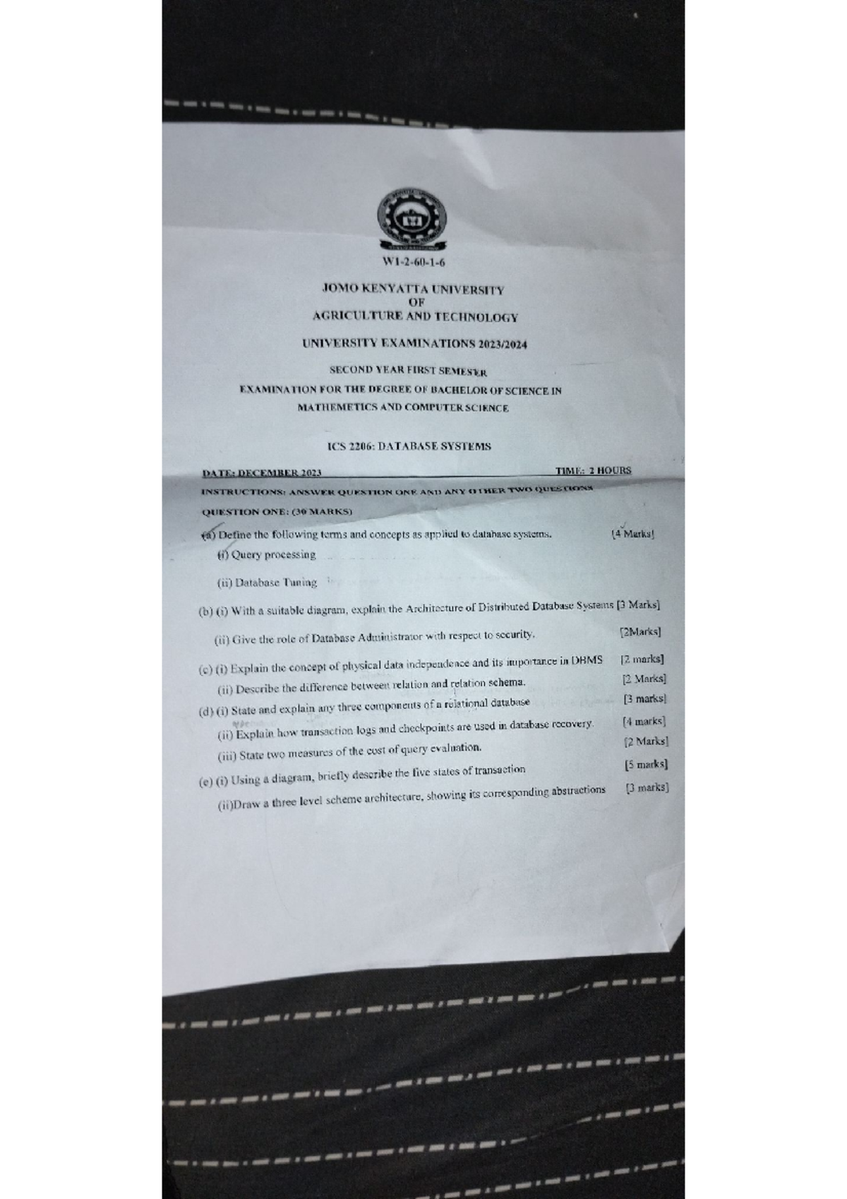 Database systems exams 2023 - Bsc. mathematics and computer science ...
