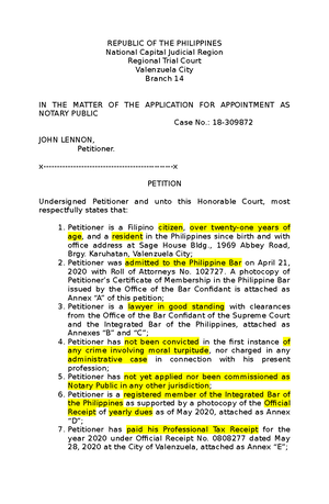 Motion For Summary Judgment - Republic of the Philippines Regional ...