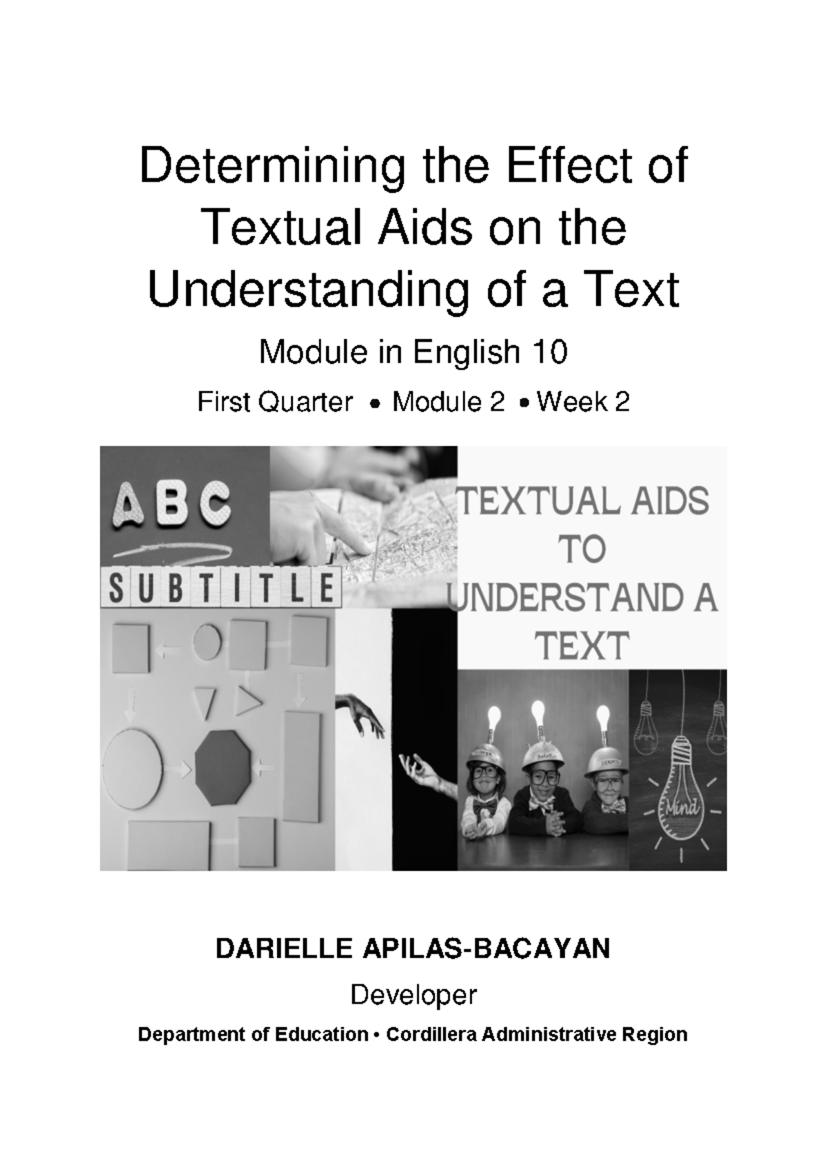 English 10 Q1 W2 M2 Using Textual Aids To Understand AText Bacayan ...
