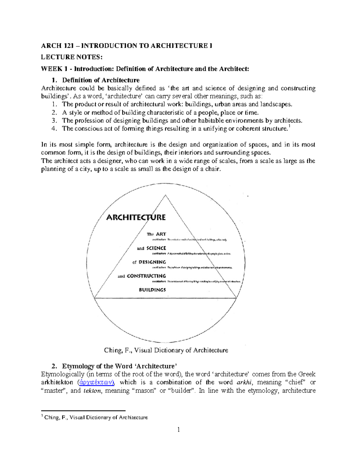 History-of-architecture - ARCH 121 – INTRODUCTION TO ARCHITECTURE I ...