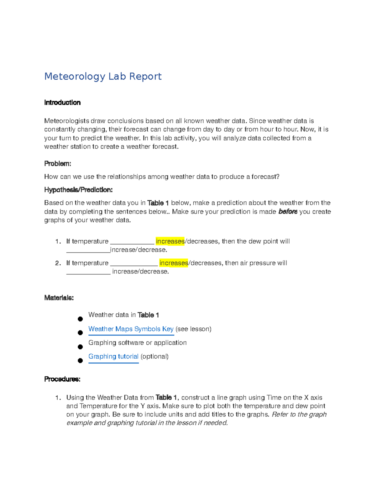 Copy of Revised 2.04 assignment - Meteorology Lab Report Introduction ...