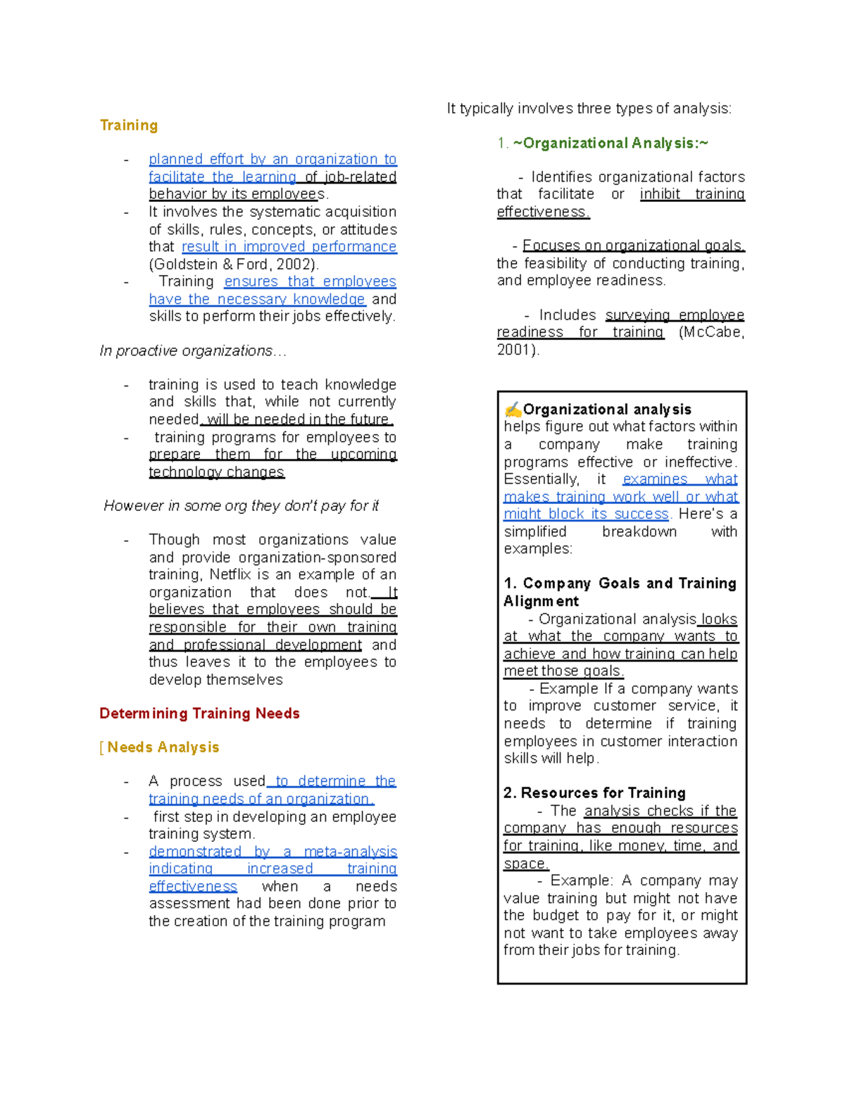 C7-IO rev - Training - planned effort by an organization to facilitate ...