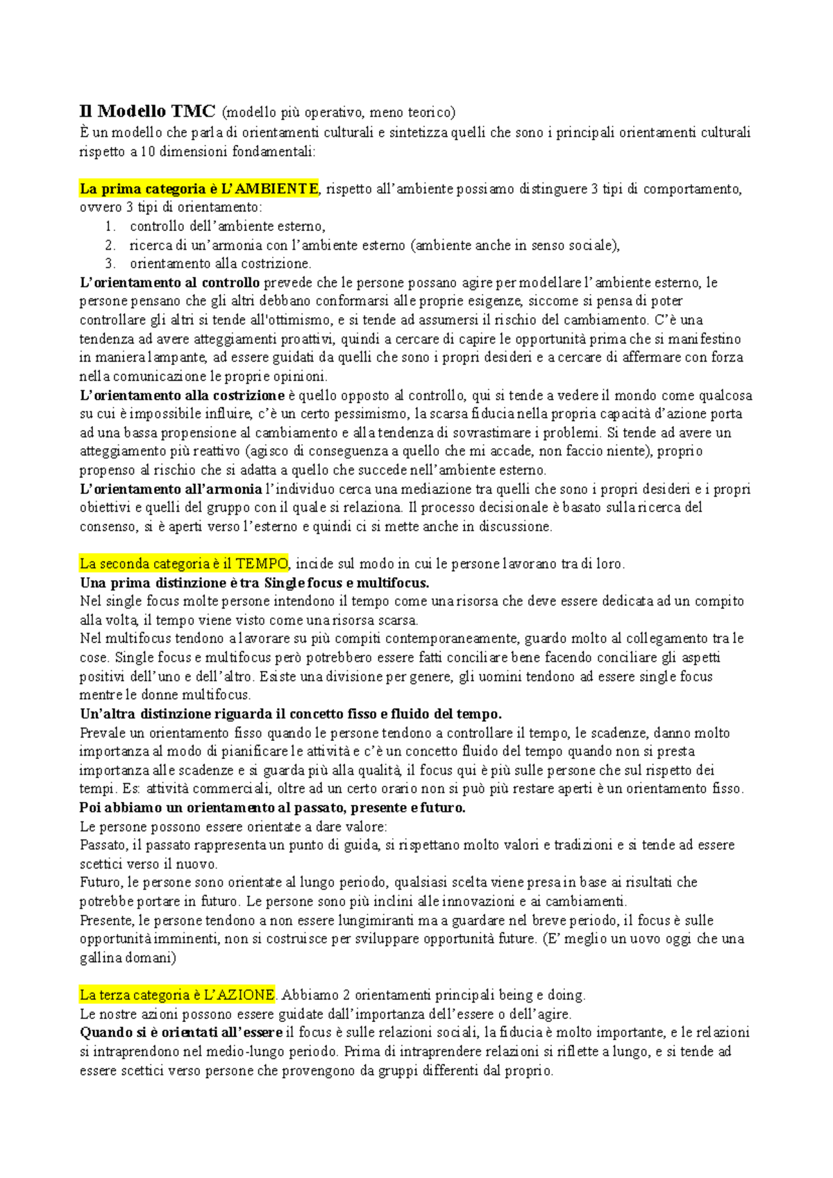 TMC - tmc model - Il Modello TMC (modello più operativo, meno teorico ...