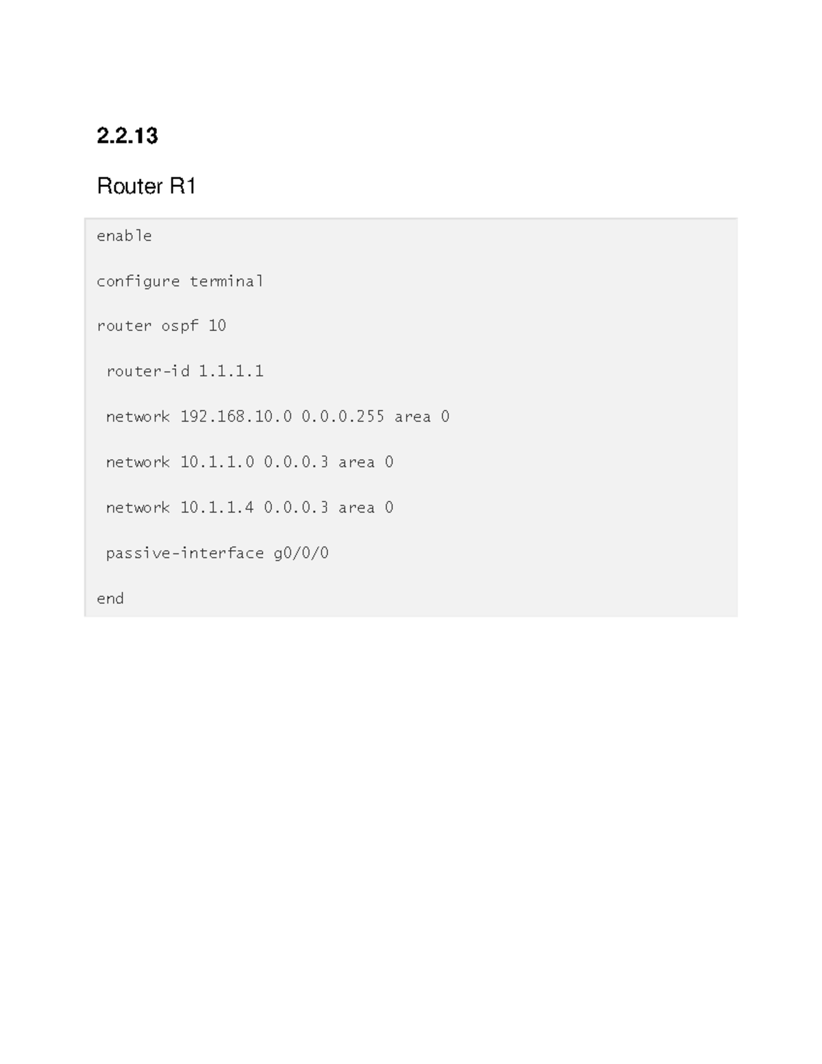 Practica 1 Scripts Redes 3 - Router R enable configure terminal router ...