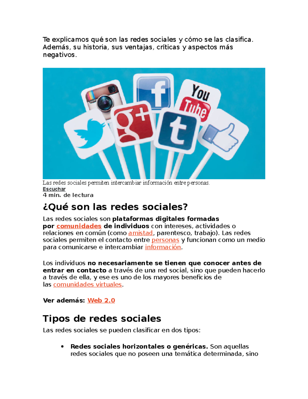 Te explicamos qué son las redes sociales y cómo se las clasifica ...