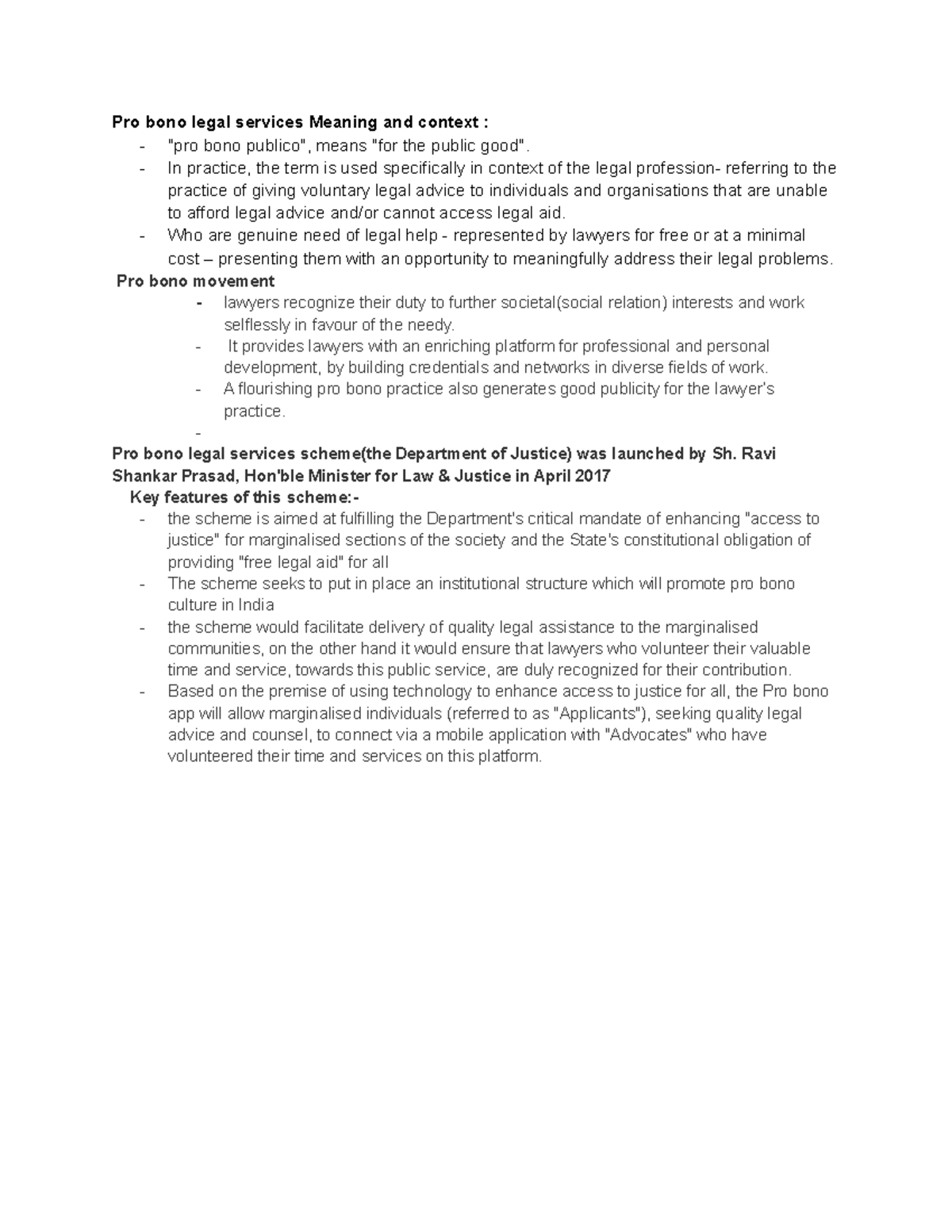 Untitled document1 - Pro bono legal services Meaning and context ...