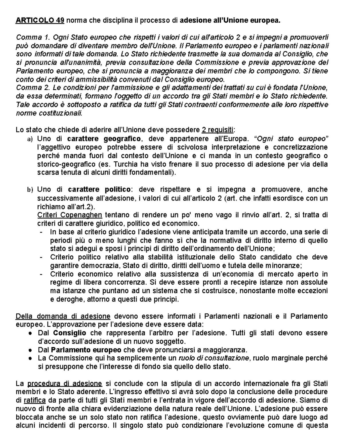 Articolo 49 Maastricht - ARTICOLO 49 norma che disciplina il processo ...