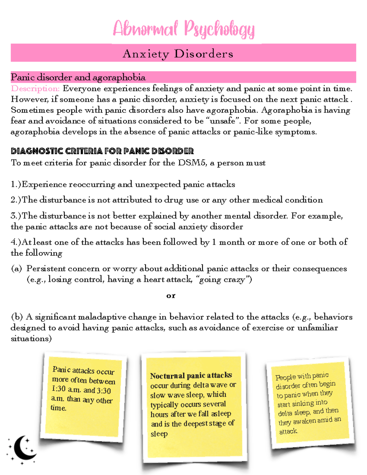 Anxiety Disorders- Panic Disorder and Agoraphobia - Abnormal Psychology ...