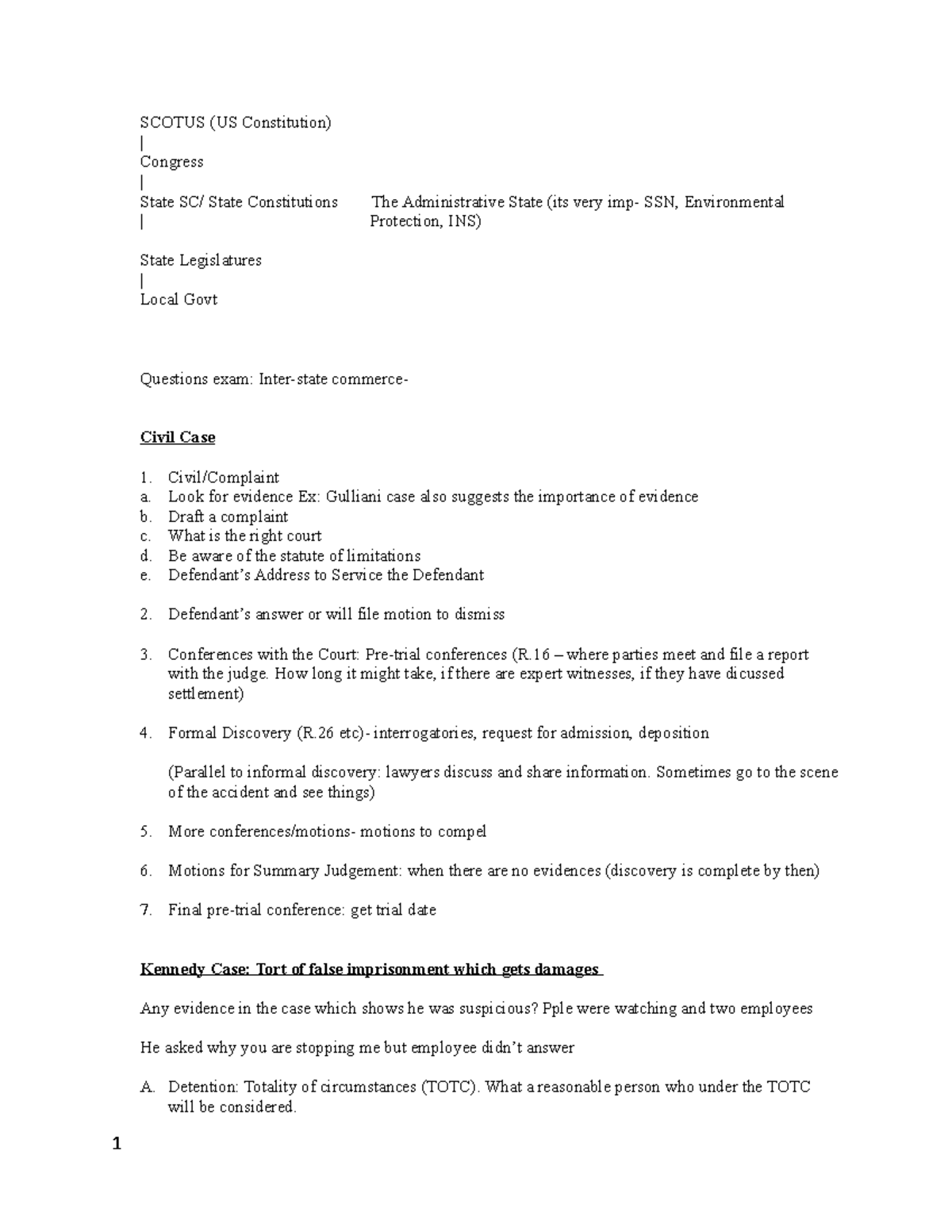 Notes AM - SCOTUS (US Constitution) | Congress | State SC/ State ...