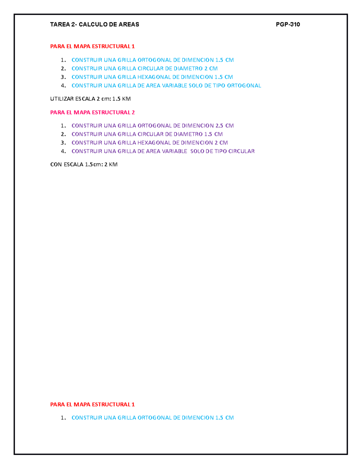 Tarea N2 GAL - practica - PARA EL MAPA ESTRUCTURAL 1 1. CONSTRUIR UNA ...