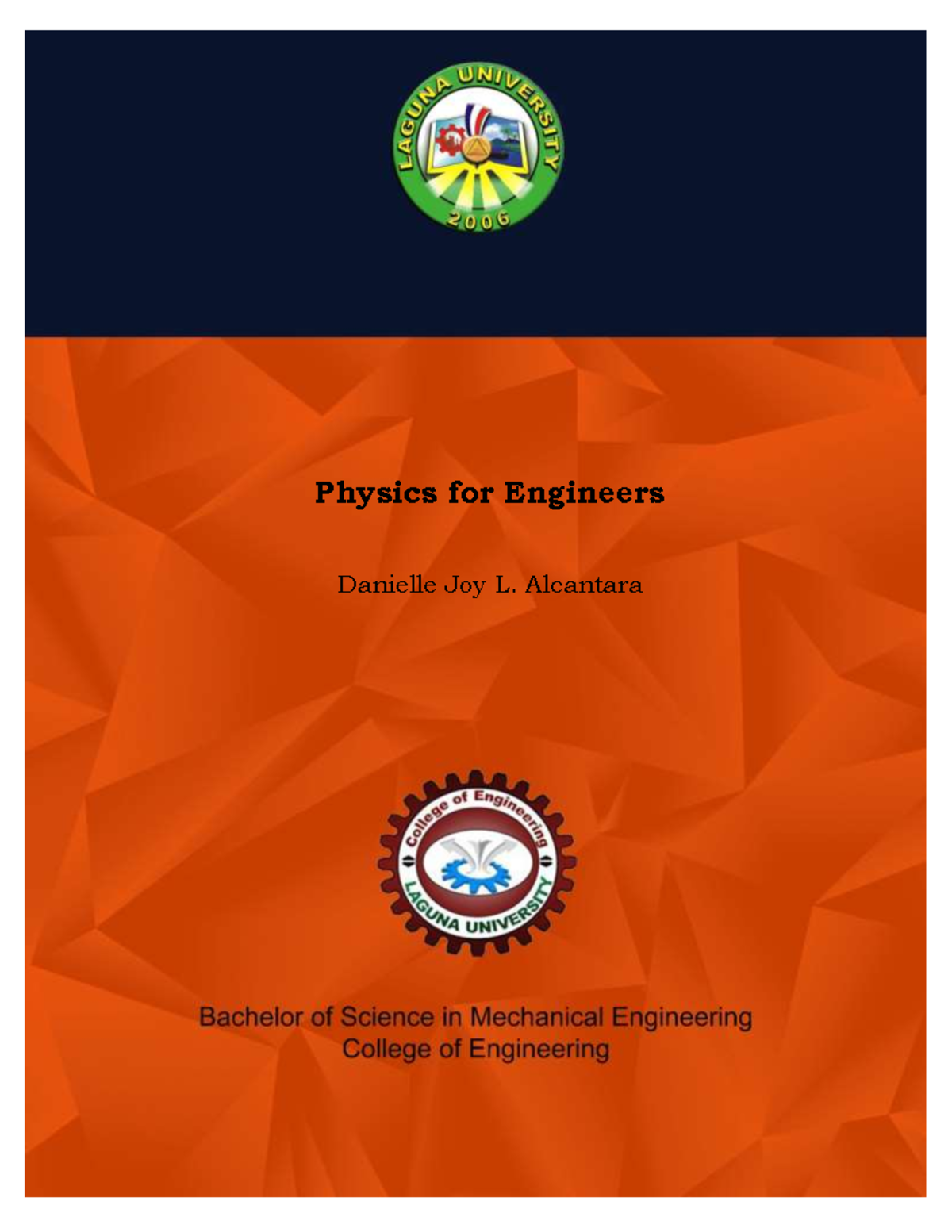 Physics 1 finals[ - book - Physics for Engineers Danielle Joy L. Alcantara Table of Contents ...