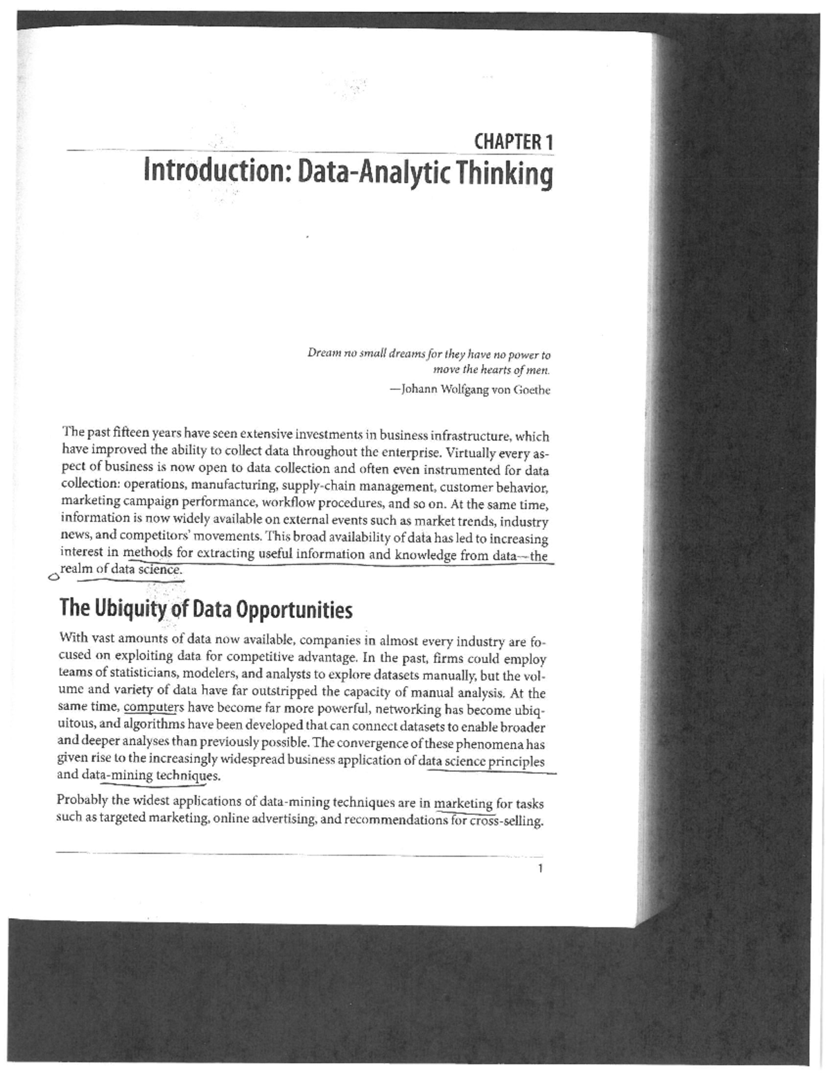 Data Sciencefor Business Foster Provost Fawcett Chapter 1 - MISY 631 - Studocu