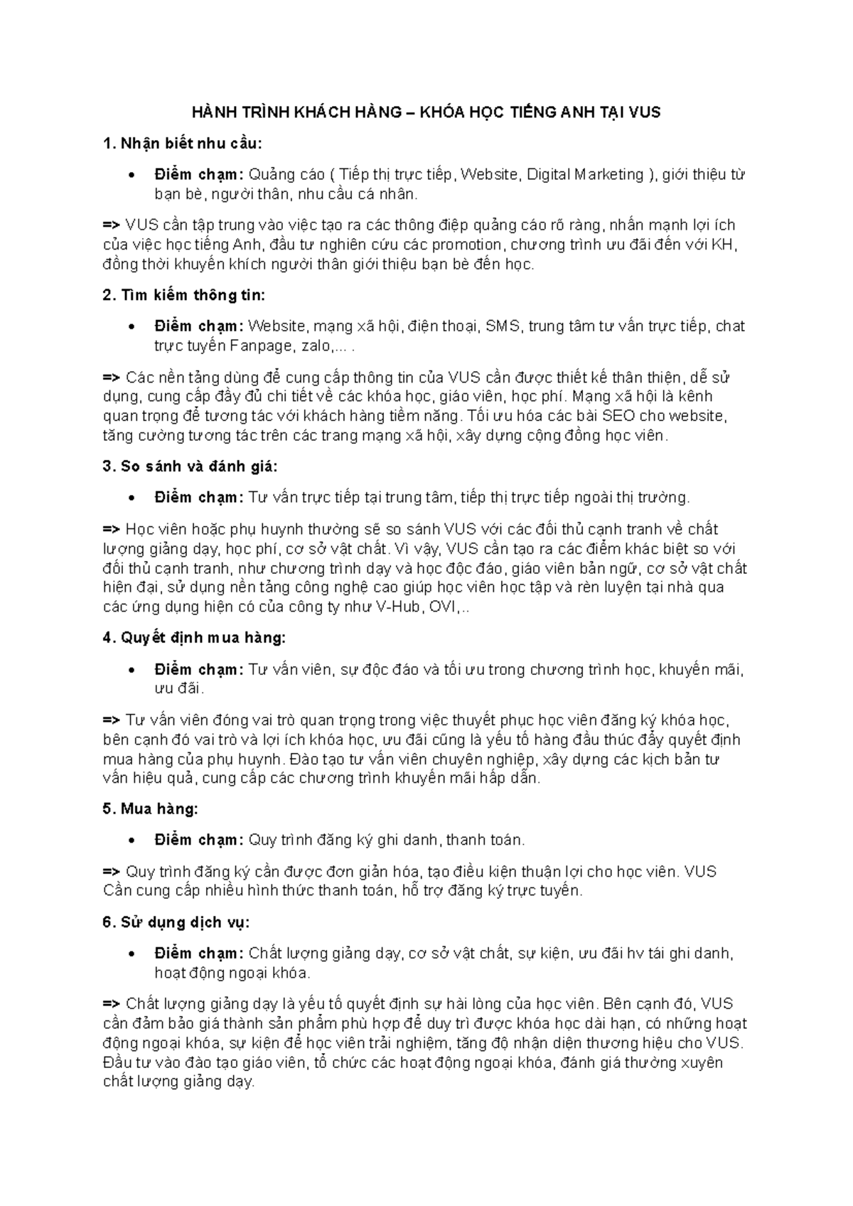 VUS - Hành trình kh - Hanh trinh khach hang - HÀNH TRÌNH KHÁCH HÀNG ...