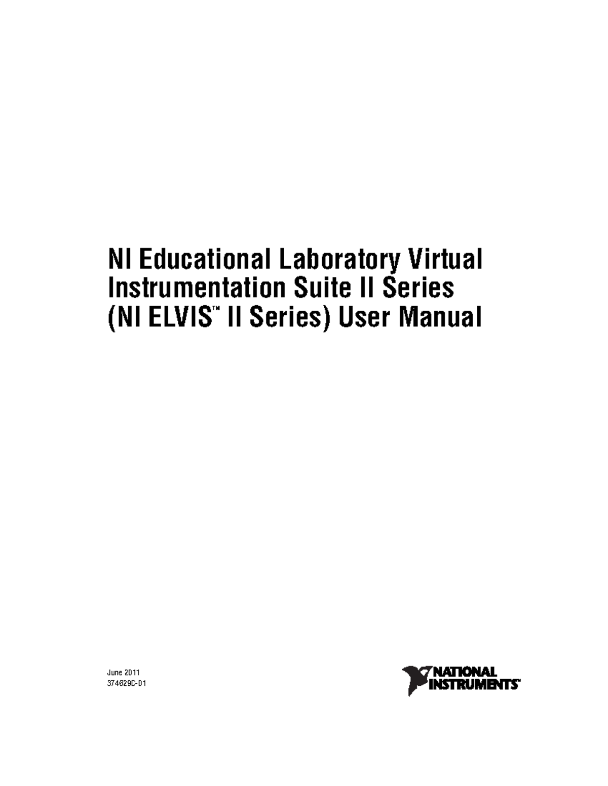 Lab 1c Ni Elvis Ii User Manual Ni Educational Laboratory Virtual Instrumentation Suite Ii
