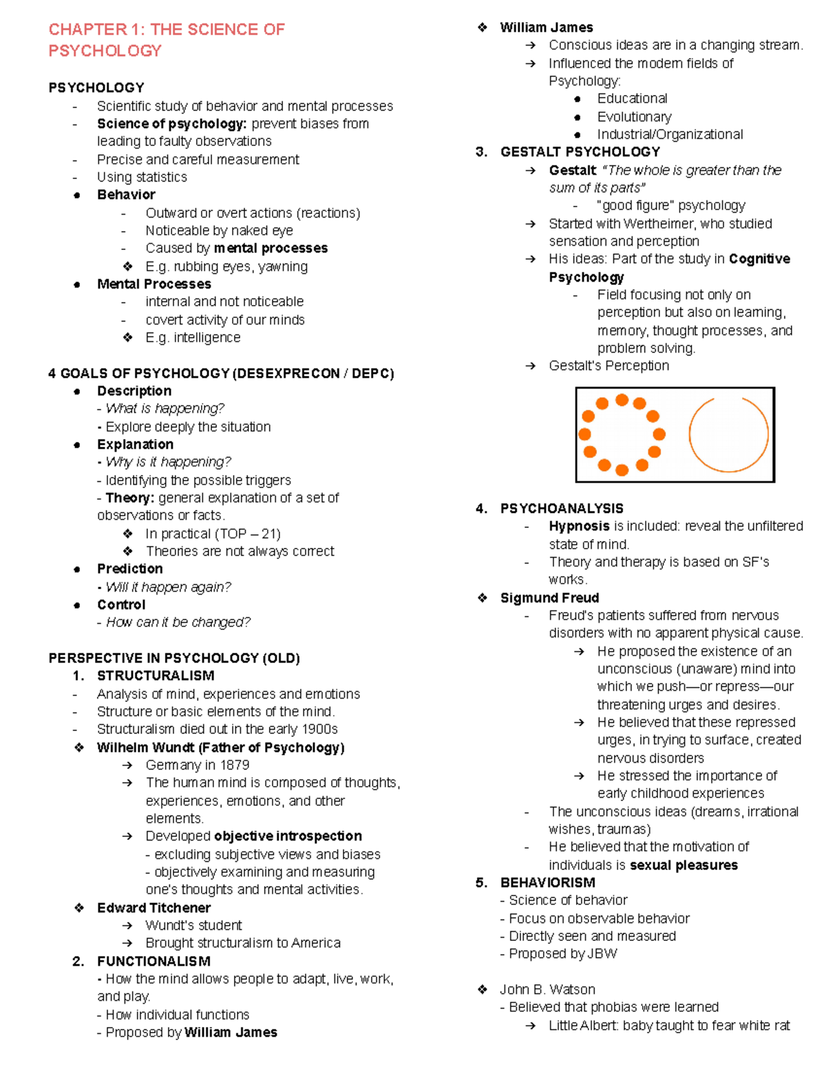 ITP Chapter-1-To-4 Reviewer - CHAPTER 1: THE SCIENCE OF PSYCHOLOGY ...