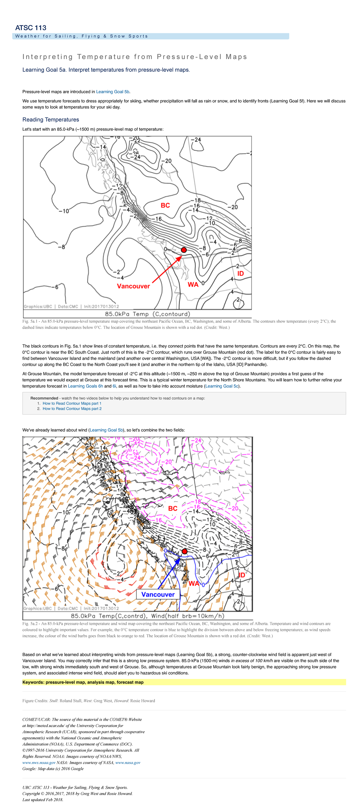 5a - Interpreting Temperatures from Pressure-Level Maps - ATSC 113 I n ...