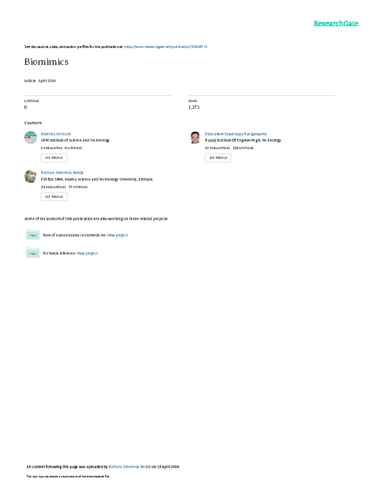 U2yili Mz - bio mimic - See discussions, stats, and author profiles for ...