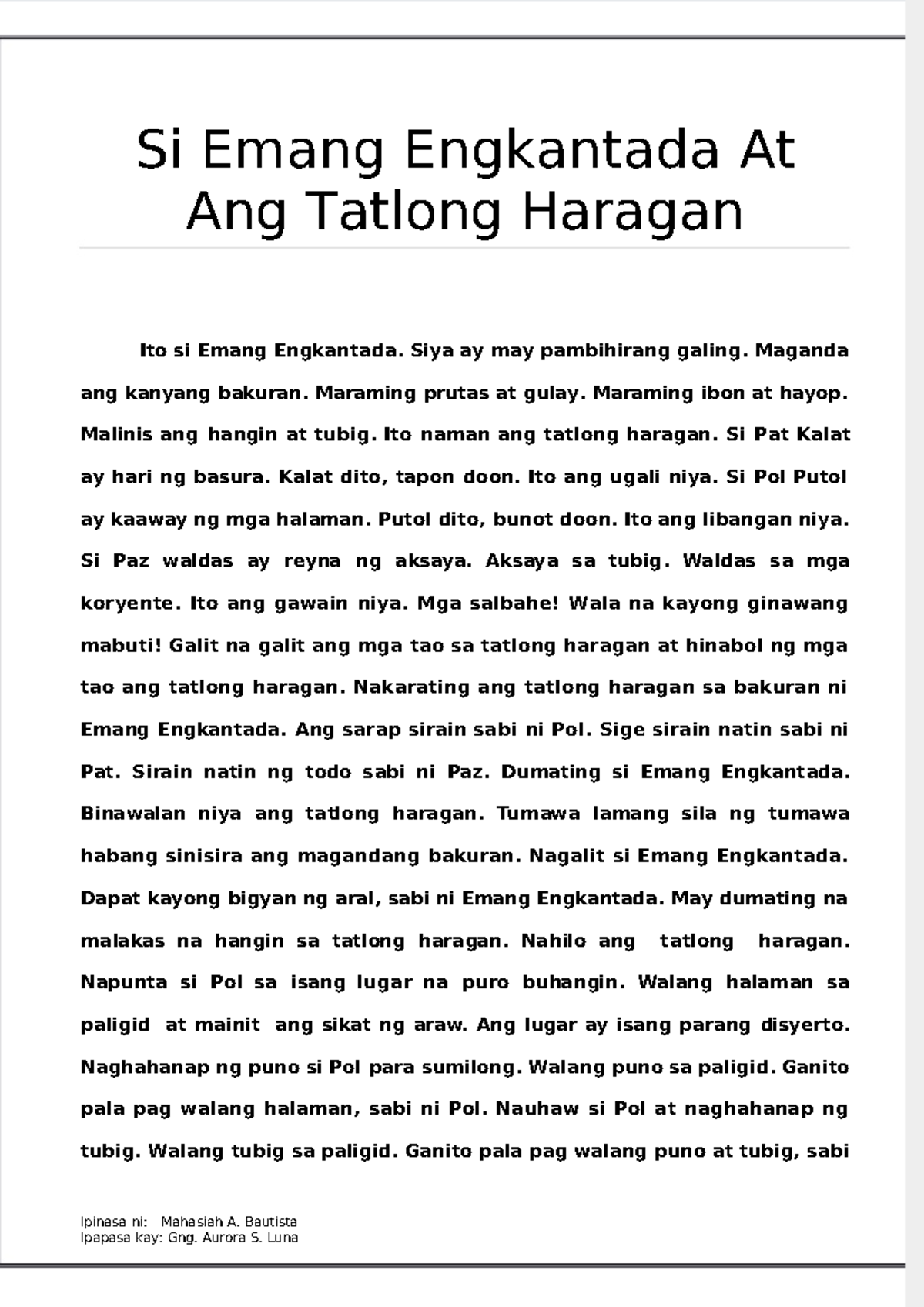 Si Emang Engkantada at Ang Tatlong Haragan - Si Emang Engkantada At Ang ...