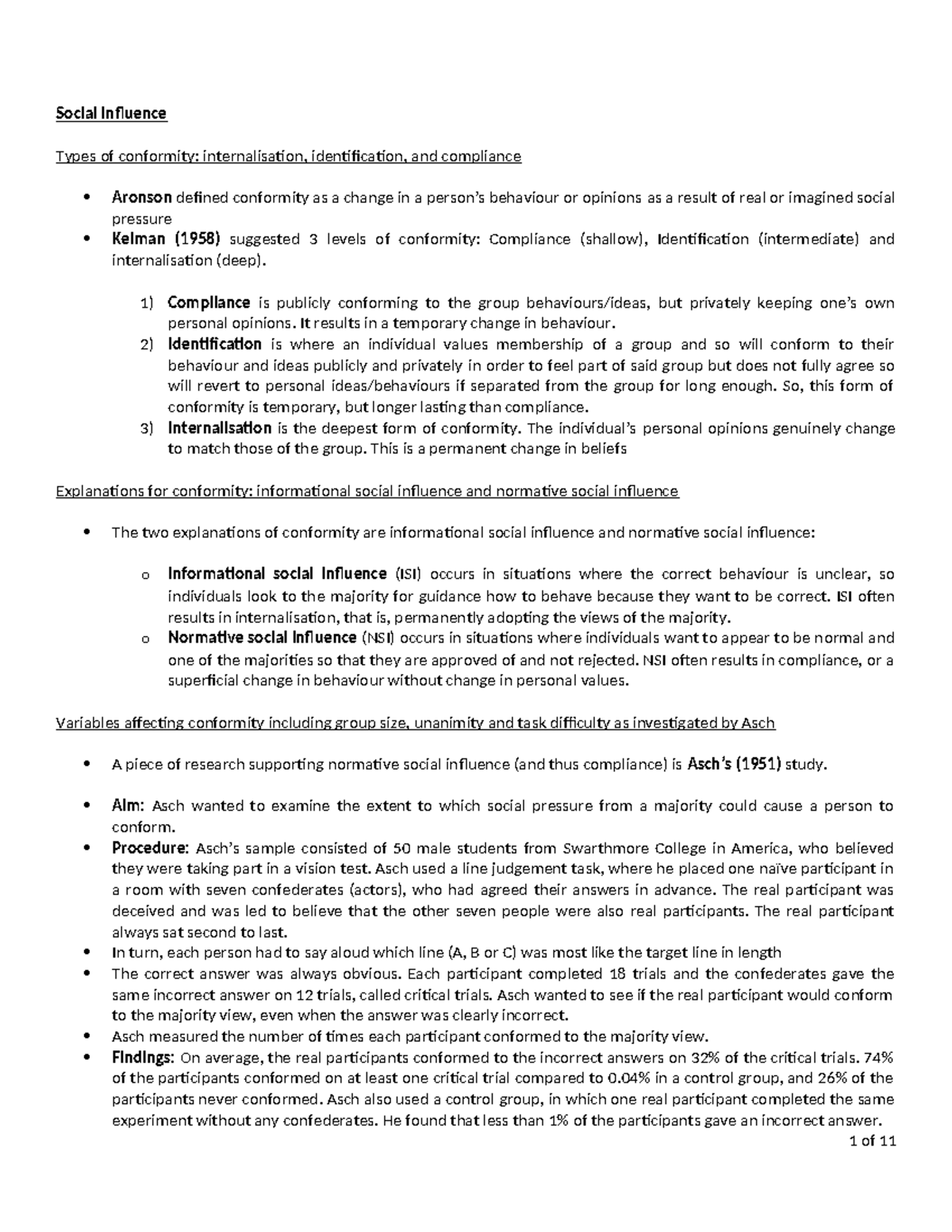 1 Social Influence 15 - ssssssssssss - Social Influence Types of ...