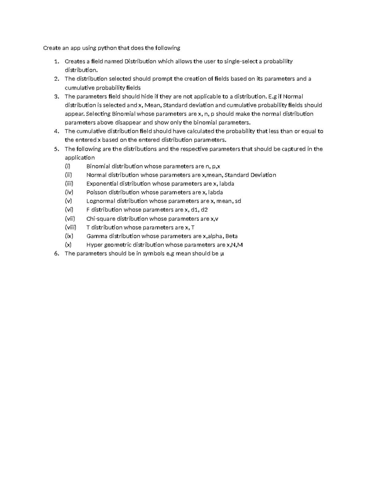 Probability Distribution - Create an app using python that does the ...