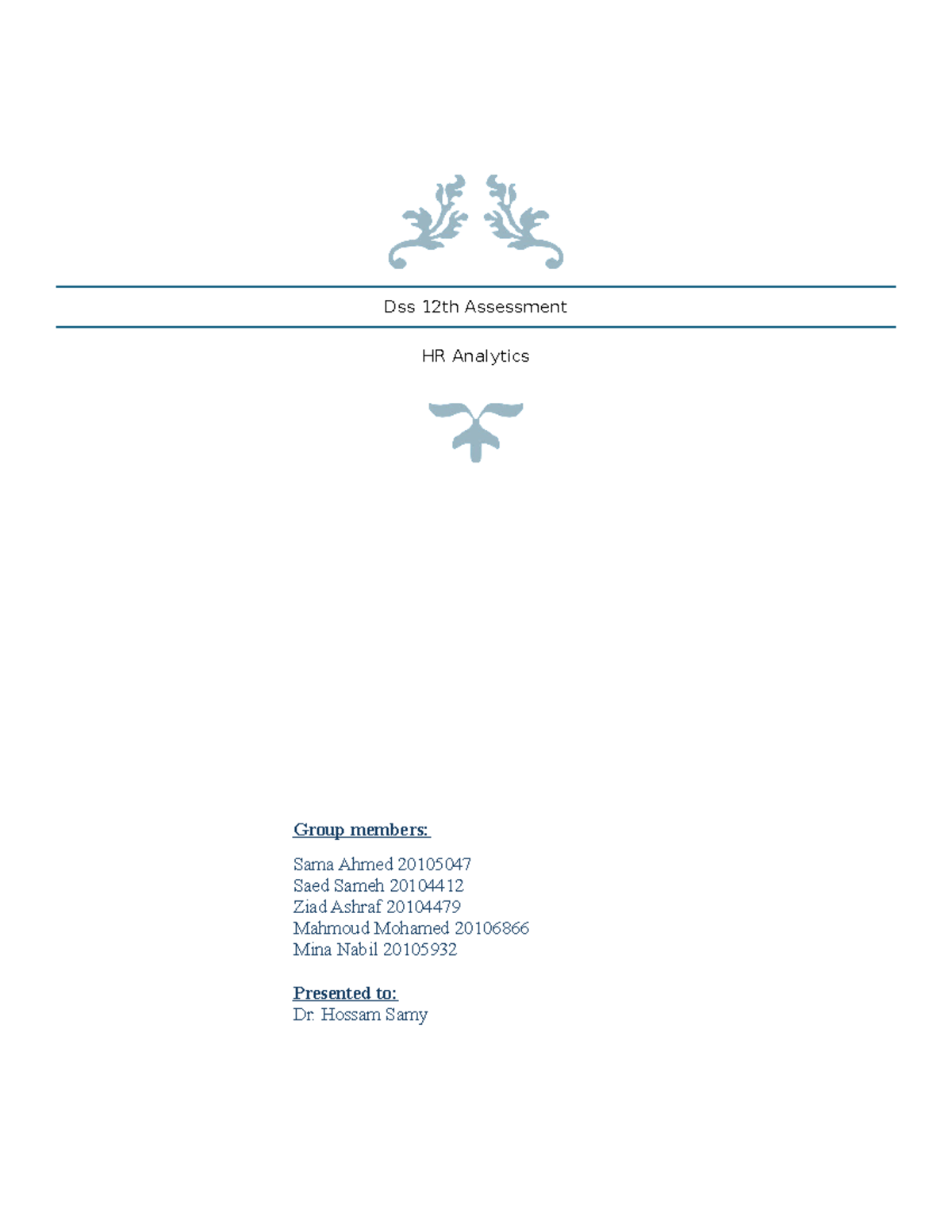 Dss 12th Assessment document - Strategic management - Dss 12th ...