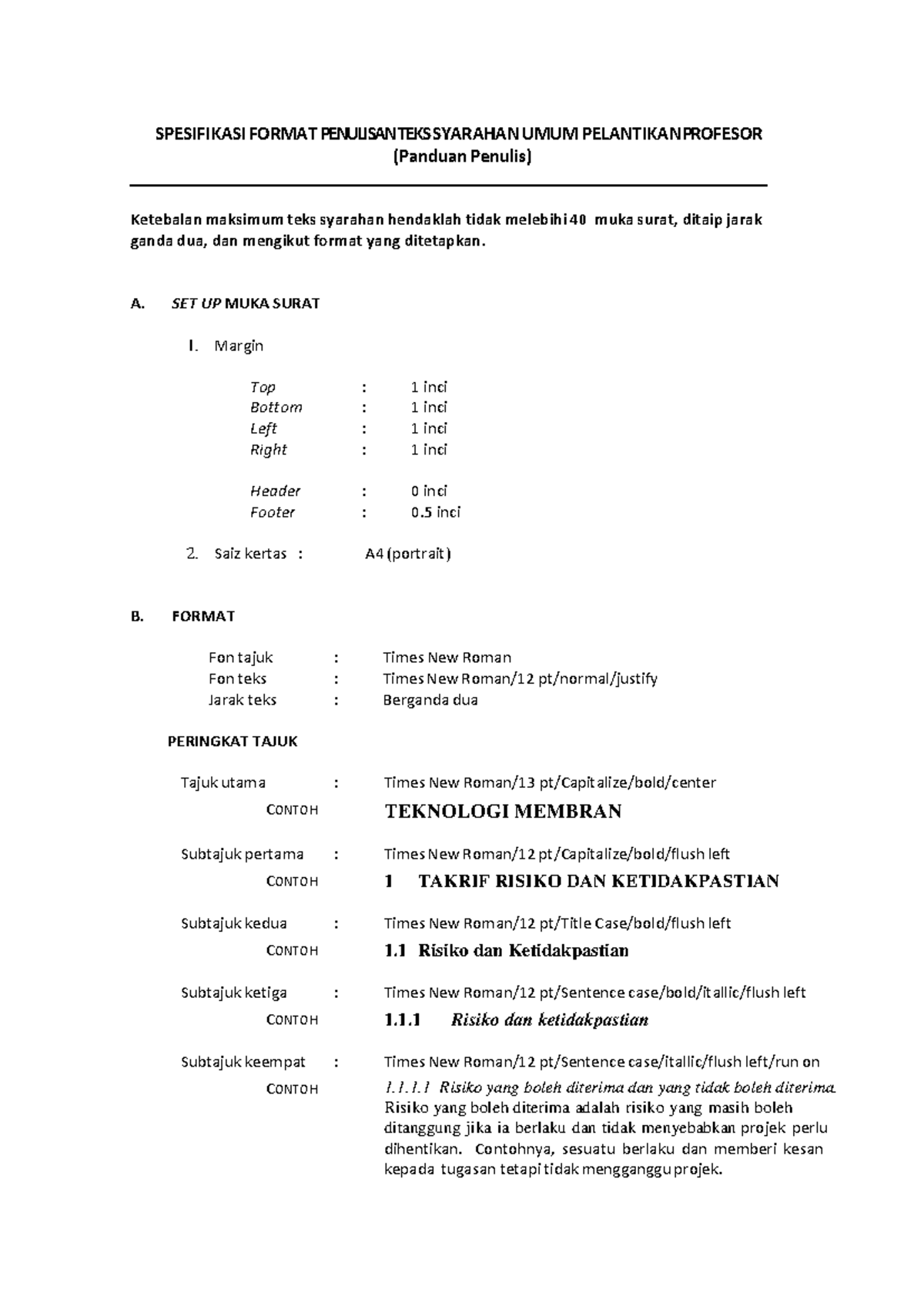 Spesifikasi Penulisan SSU - SPESIFIKASI FORMAT PENULISAN TEKS SYARAHAN ...