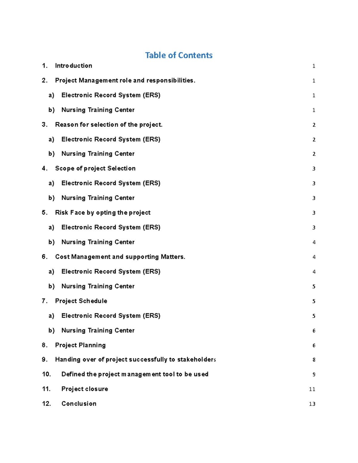 Final Submission-25-10 - Table of Contents 1. Introduction 2. Project ...