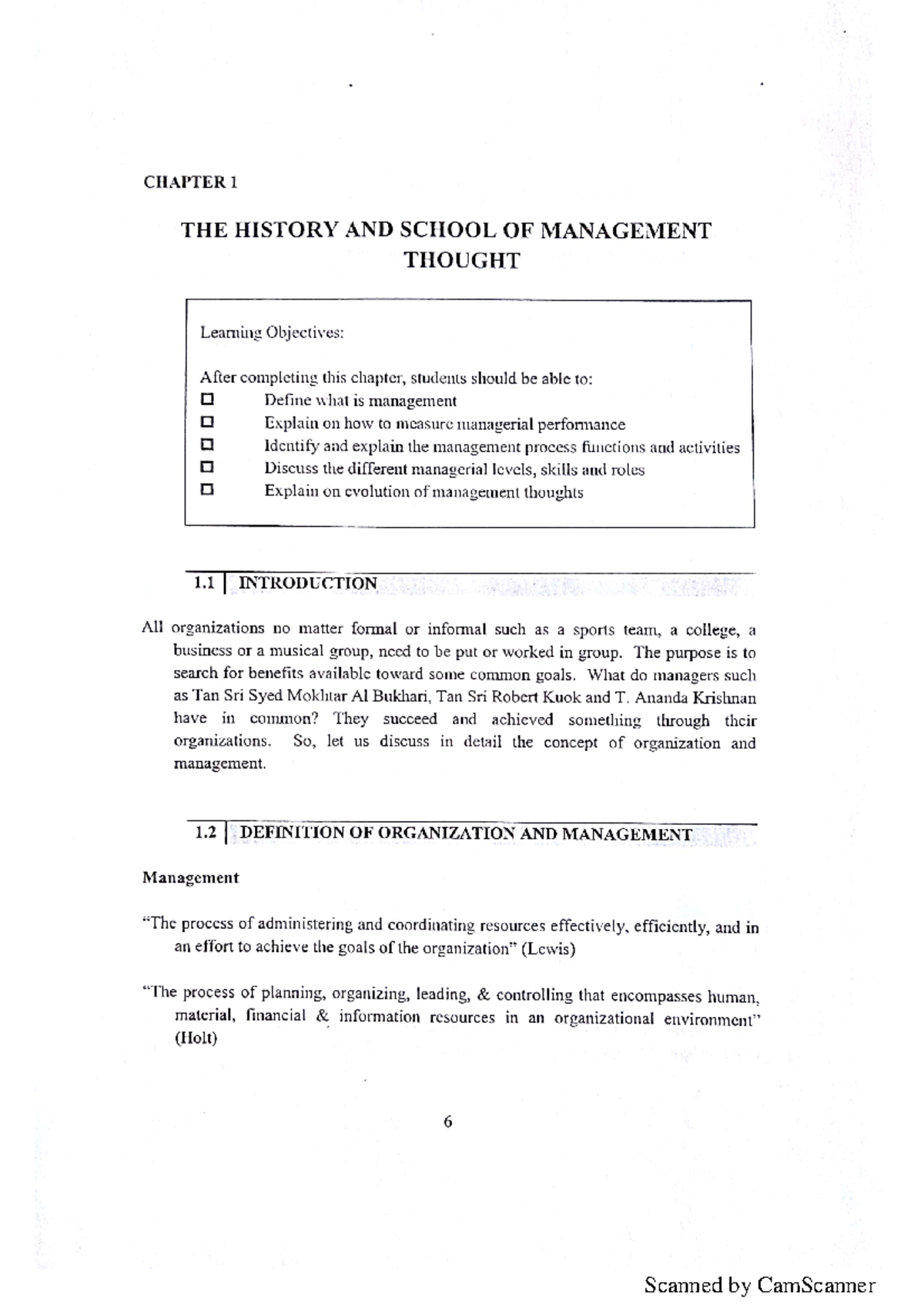MGT162 Chapter 01 Introduction manual - fundamental of management - Studocu