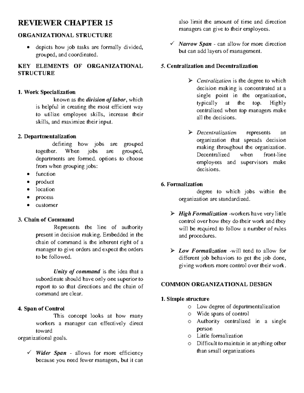 Reviewer Chapter 15 HBO Bachelor of Aciwnce - Management Accounting ...