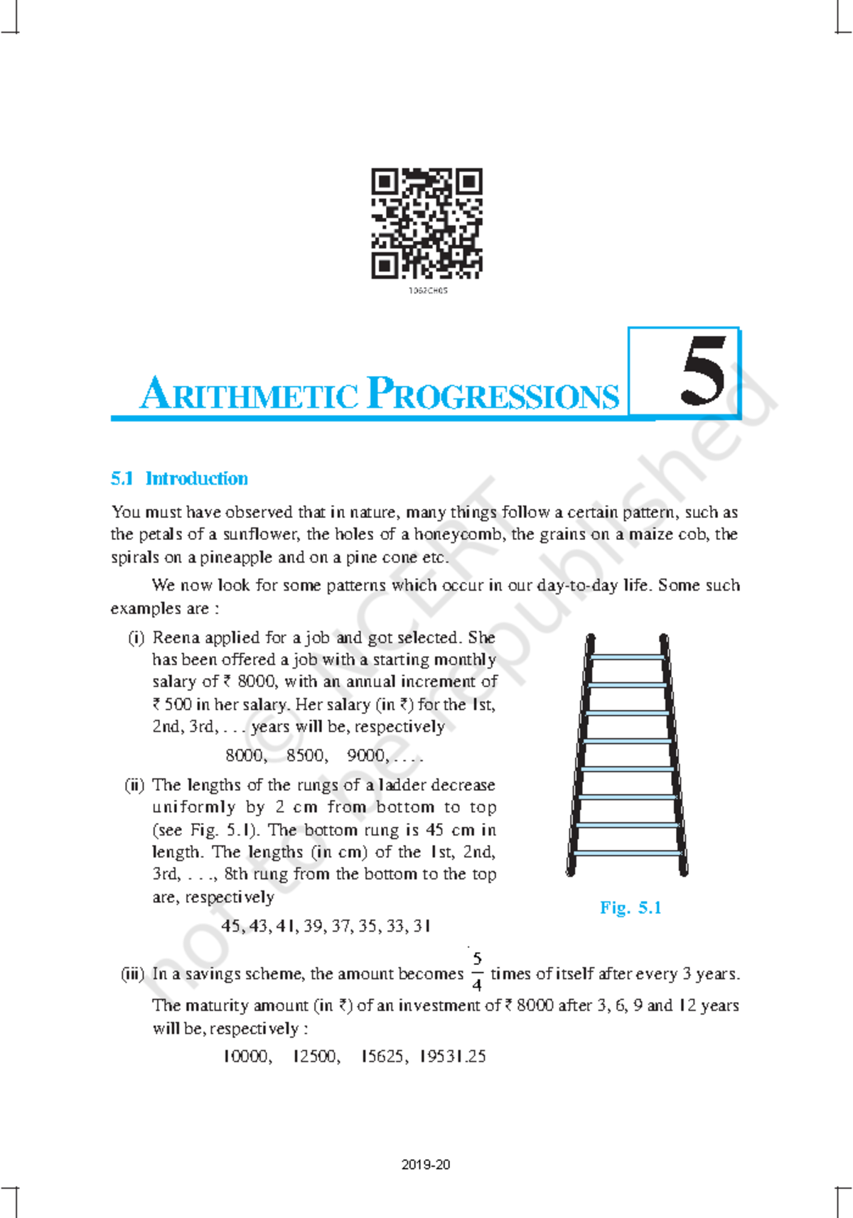 Ch 5 - sedvf - ARITHMETIC PROGRESSIONS 93 5 5 Introduction You must ...