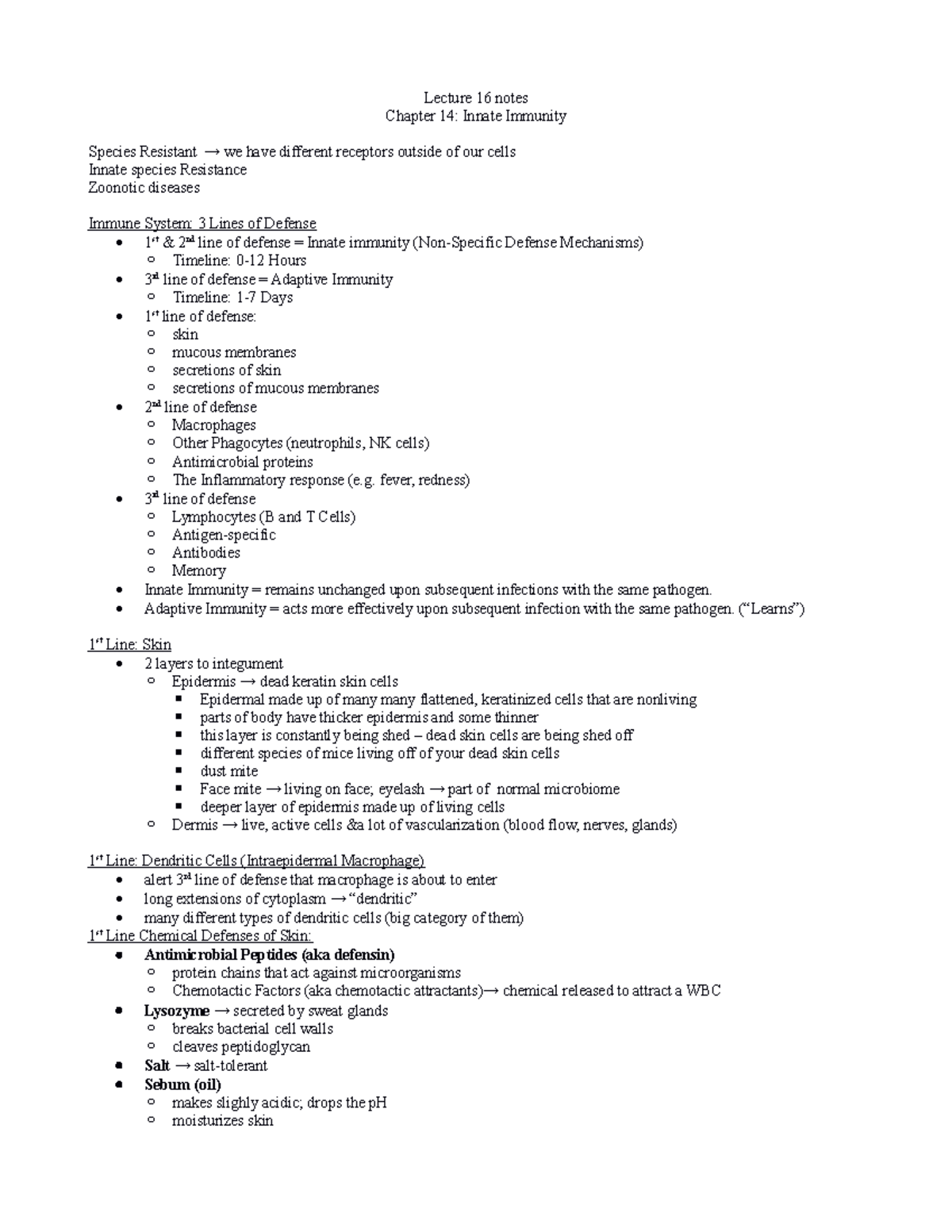Lecture 16 notes - Cell and molecular biology of bacteria and their ...