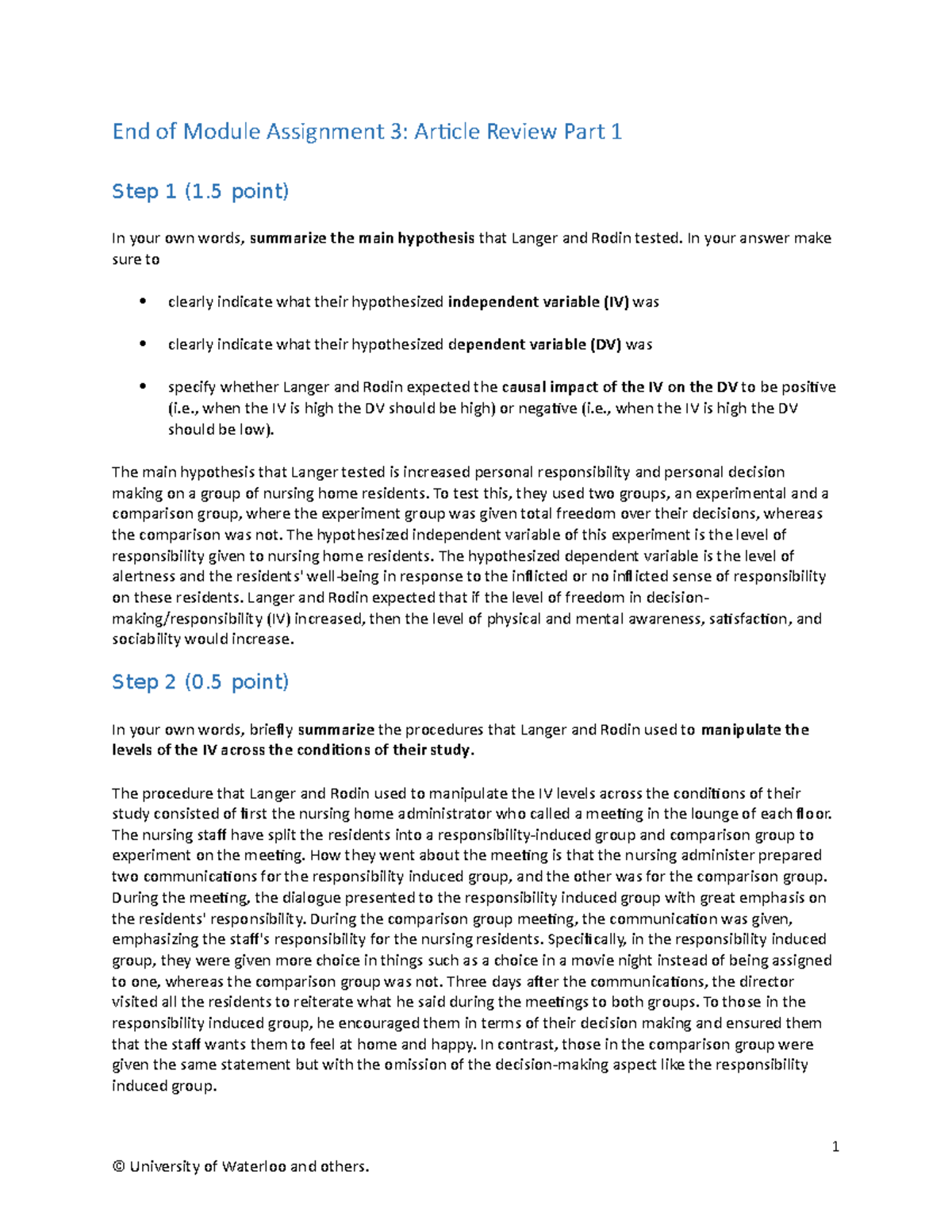 Assignment 3 article review - End of Module Assignment 3: Article ...